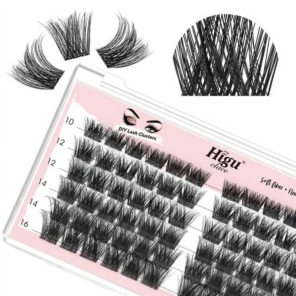 Lash Clusters DIY Eyelash Extensions 72 Pcs 3D Multiple Layers Eyelash ...