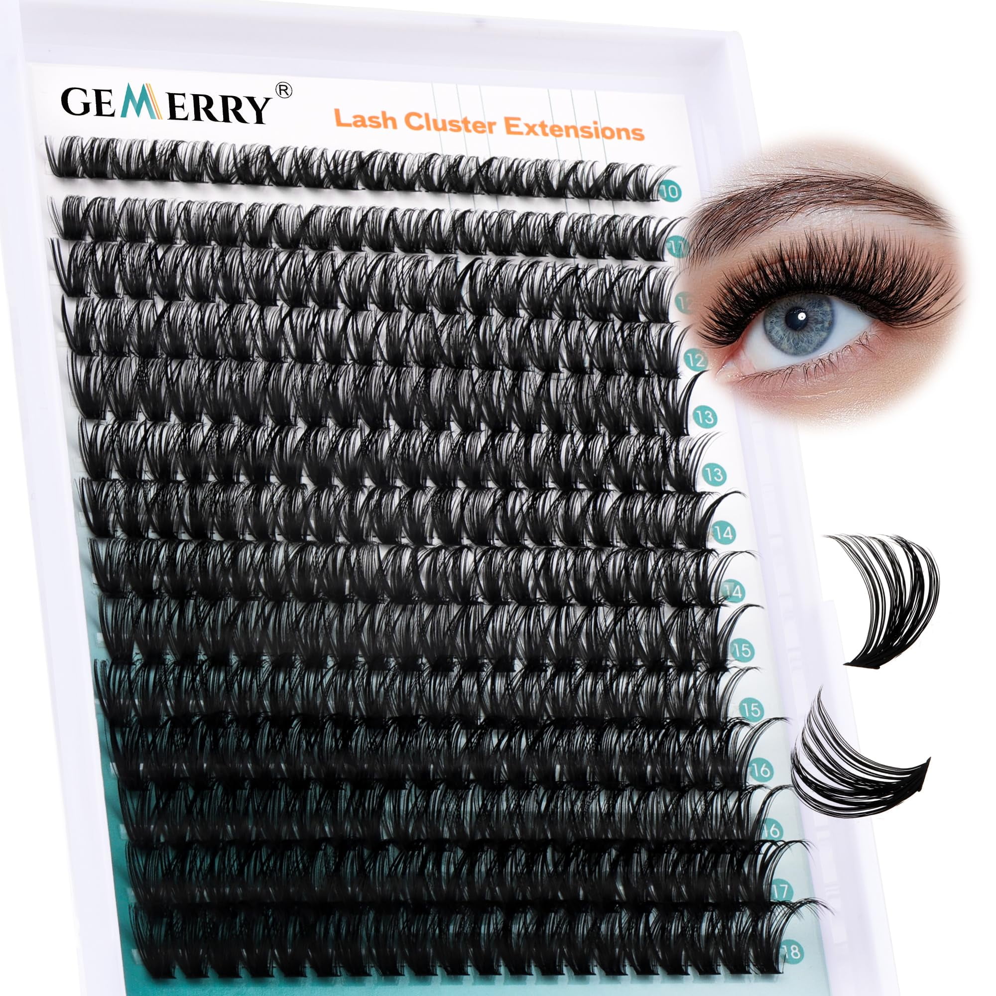 Lash Clusters Fluffy Cluster SSF20 Lashes Extensions Thick 280pcs D Curl Eyelash Clusters DIY At ...