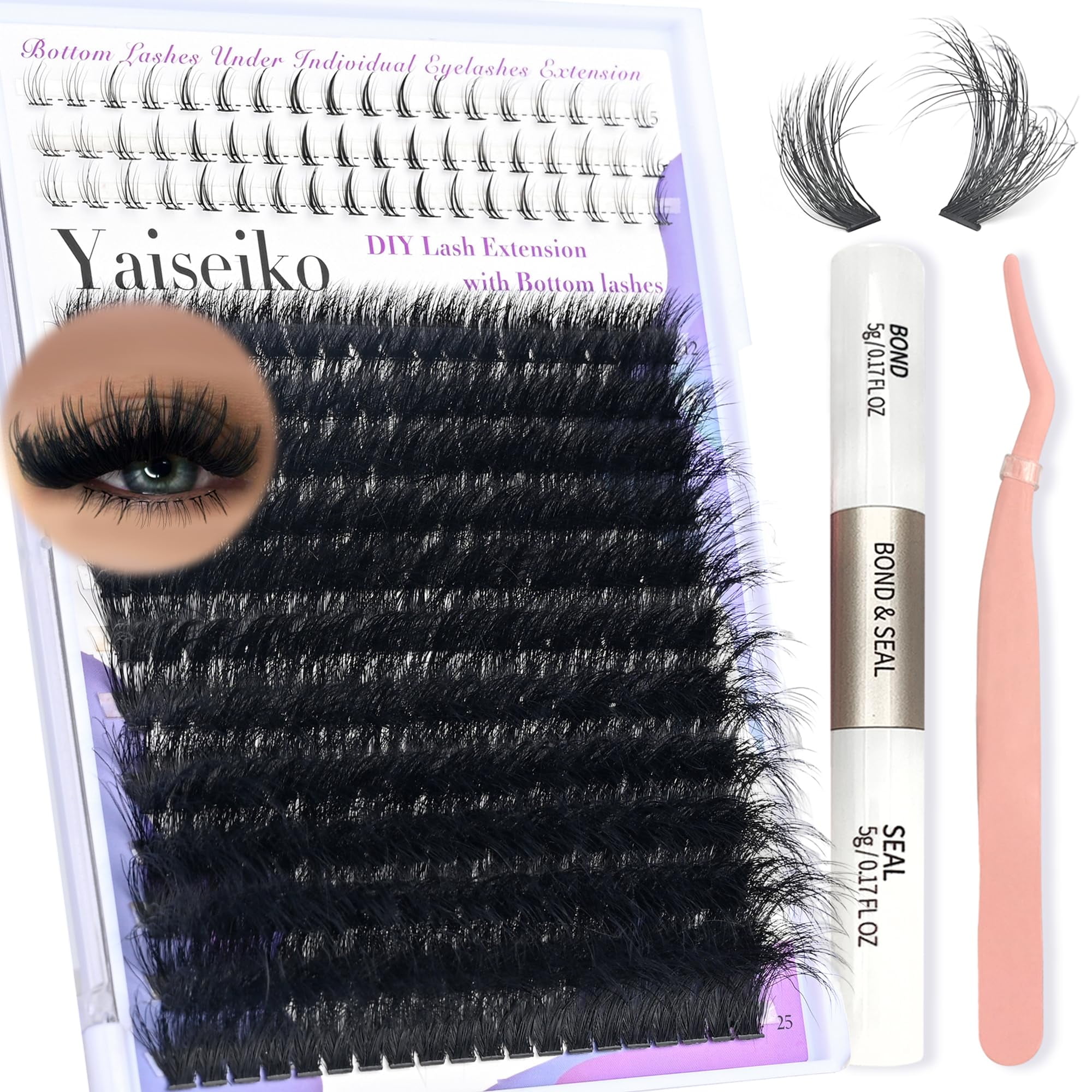 Lash Clusters Kit Eyelash Extension Kit DIY Lash Extension Kit 294 PCS ...