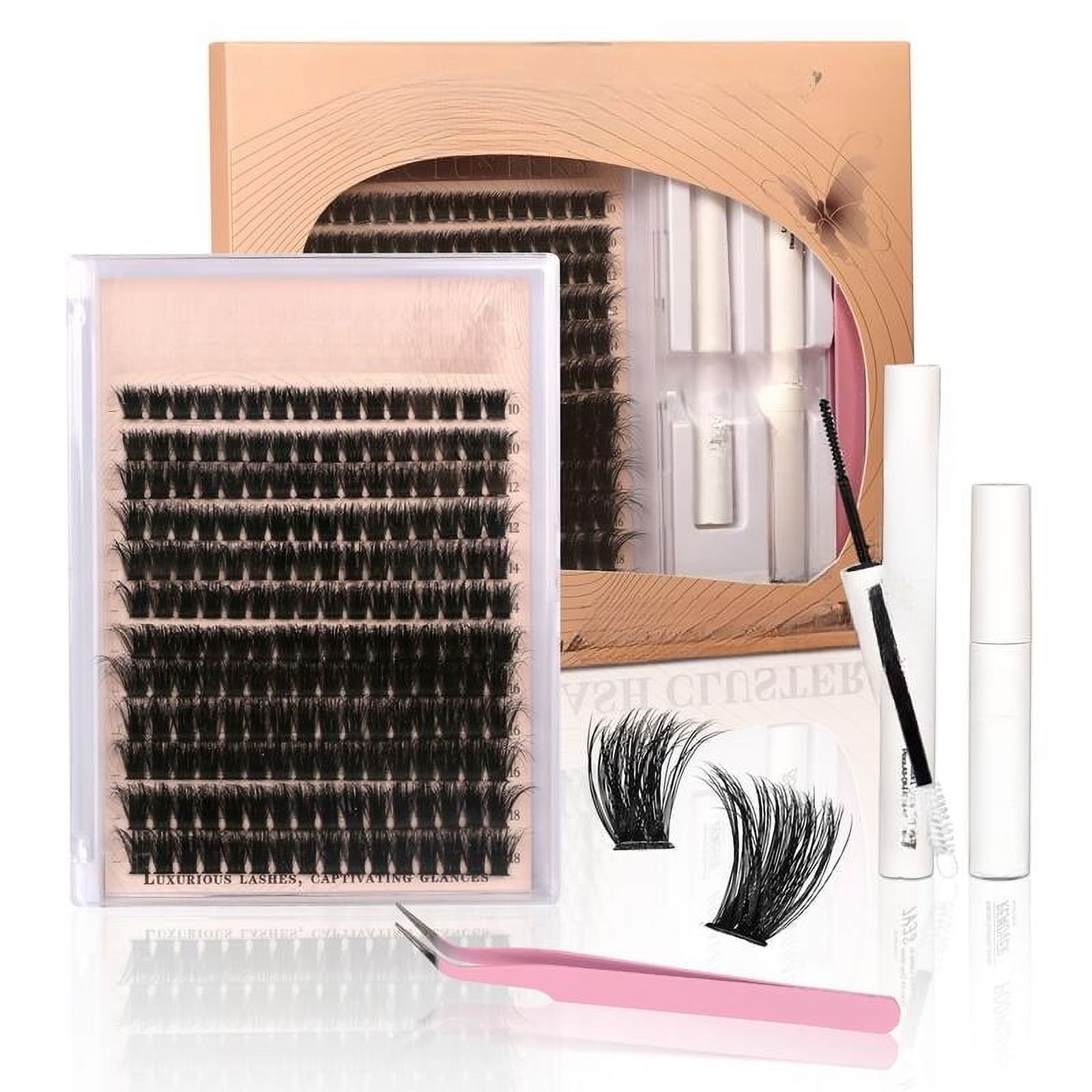Lash Clusters Kit Natural Individual Lashes Wispy Eyelash Extensions 8 ...