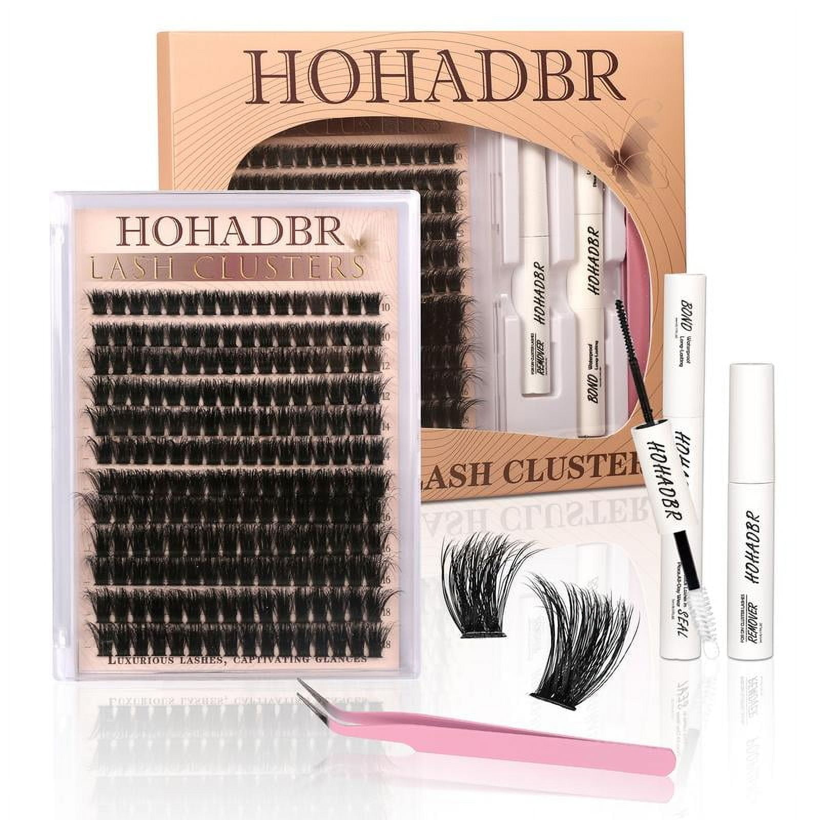 Lash Clusters Kit Natural Individual Lashes Wispy Eyelash Extensions 8 ...