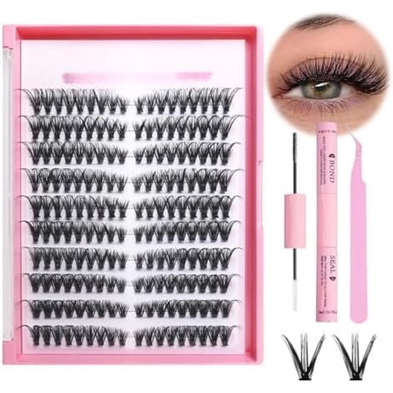 Lash Clusters Kit Wispy Eyelash Clusters 120 count Cluster Eyelash ...