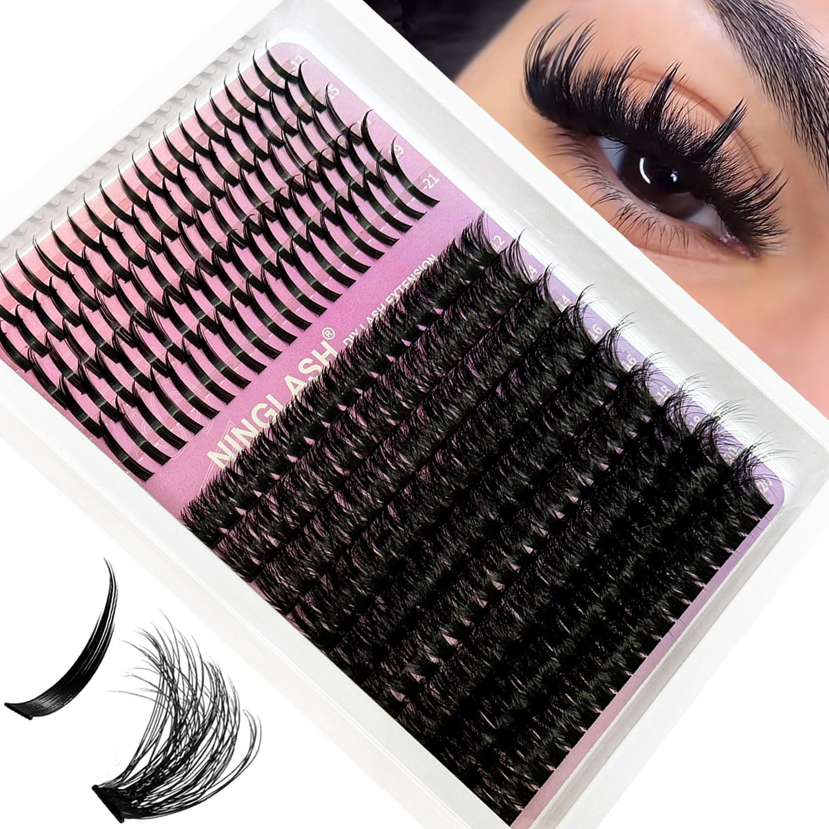 Lash Clusters with Spikes TSF6 Manga Lash Clusters Fluffy Eyelash ...
