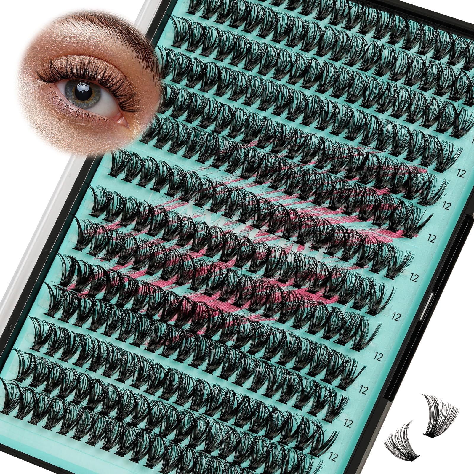 Lash Clusters Wispy 280PCS AIF9 Eyelash Extension 40D Cluster Lashes ...
