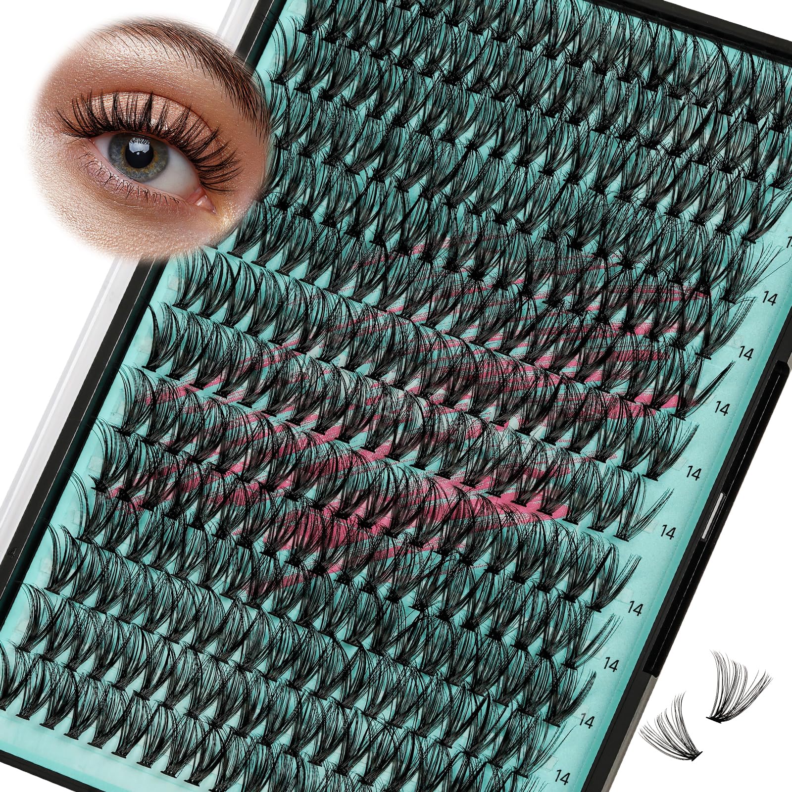 Lash Clusters Wispy 280PCS IFF17 Eyelash Extension 30D Cluster Lashes ...