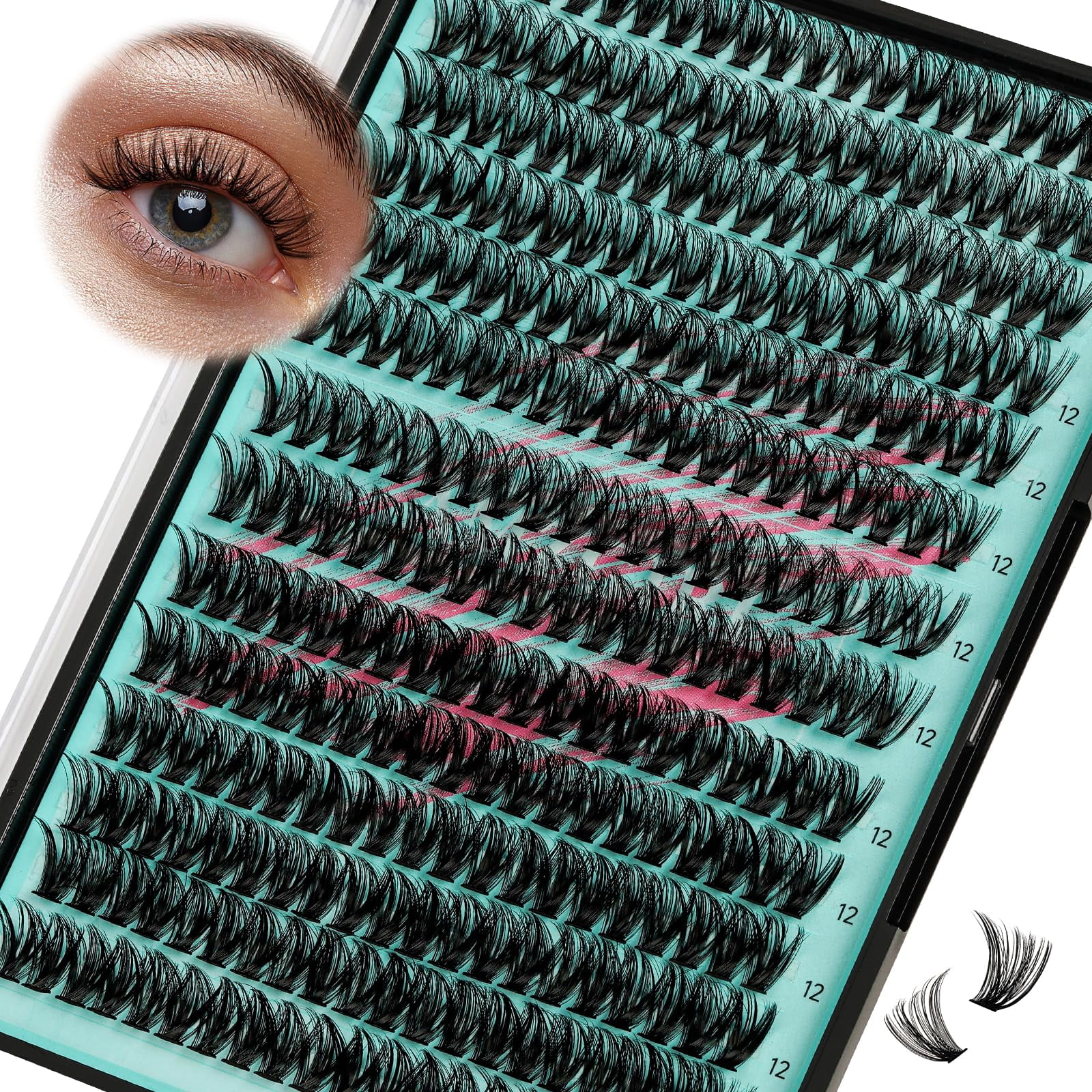 Lash Clusters Wispy 280PCS SSF20 Eyelash Extension 40D Cluster Lashes ...