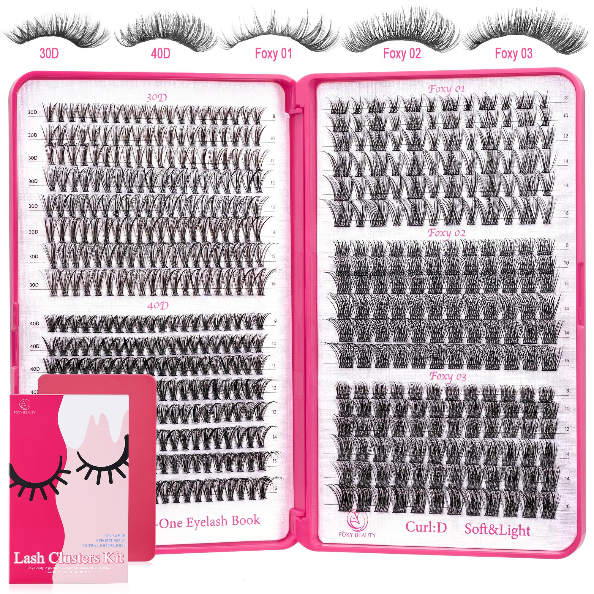 Lash Clusters Wispy - AIF9 Lash Clusters,30D 40D Lash Clusters For ...
