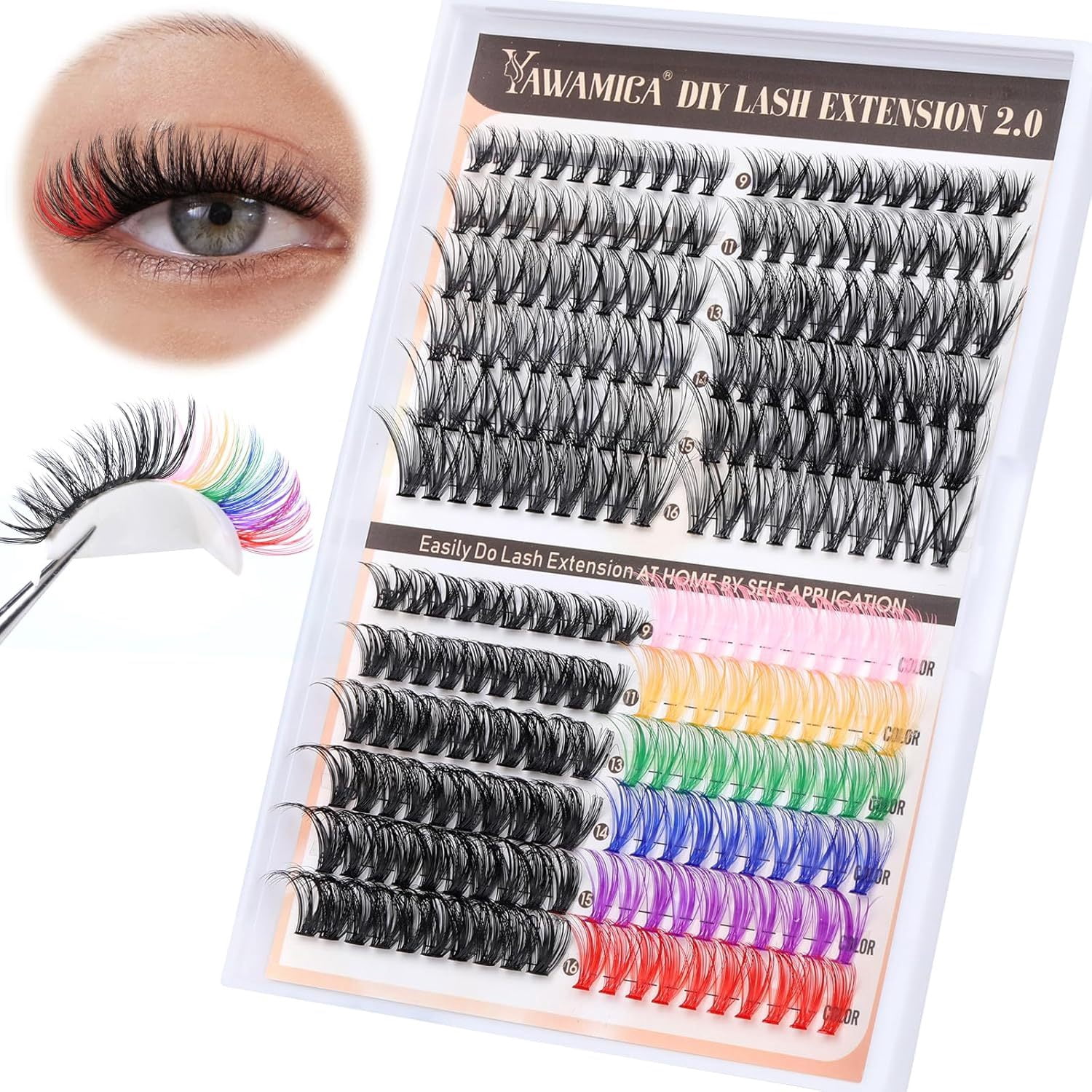 Lash Clusters Wispy Individual Lashes 9-16mm Cluster Eyelash Extension ...