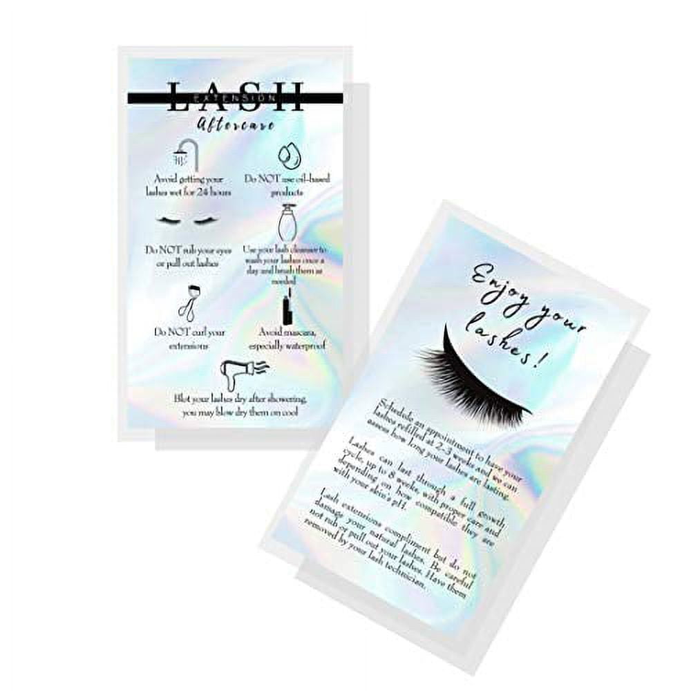 Lash Extension Aftercare Cards | 50 Pack | Business Card Size 3.5 x 2 ...