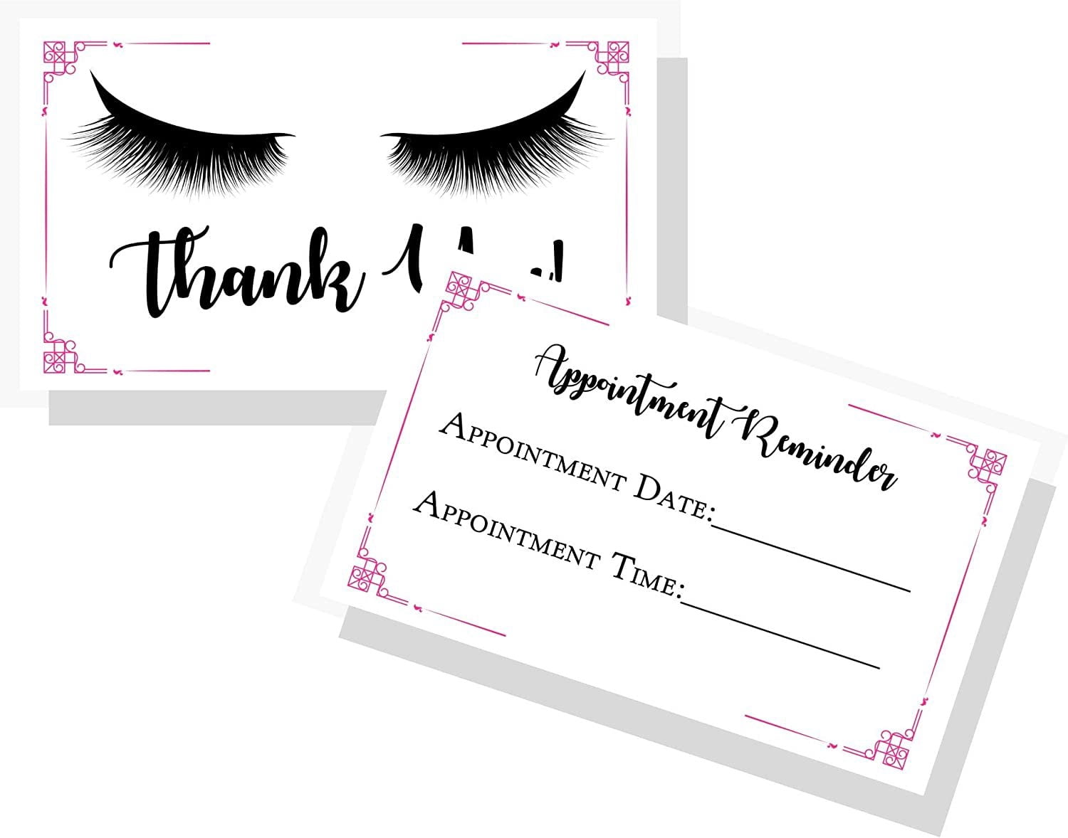 Lash Extension Filler Appointment Reminder Cards Package of 50 Double ...