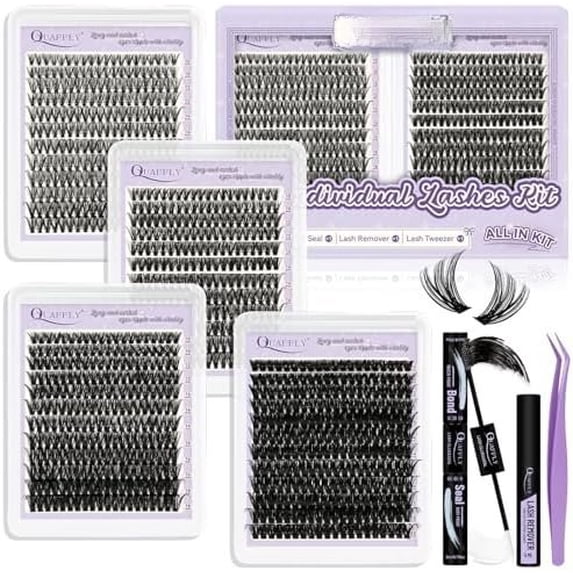 Lash Extension Kit 960 count D Curl Individual Lashes Kit Includes 4 ...