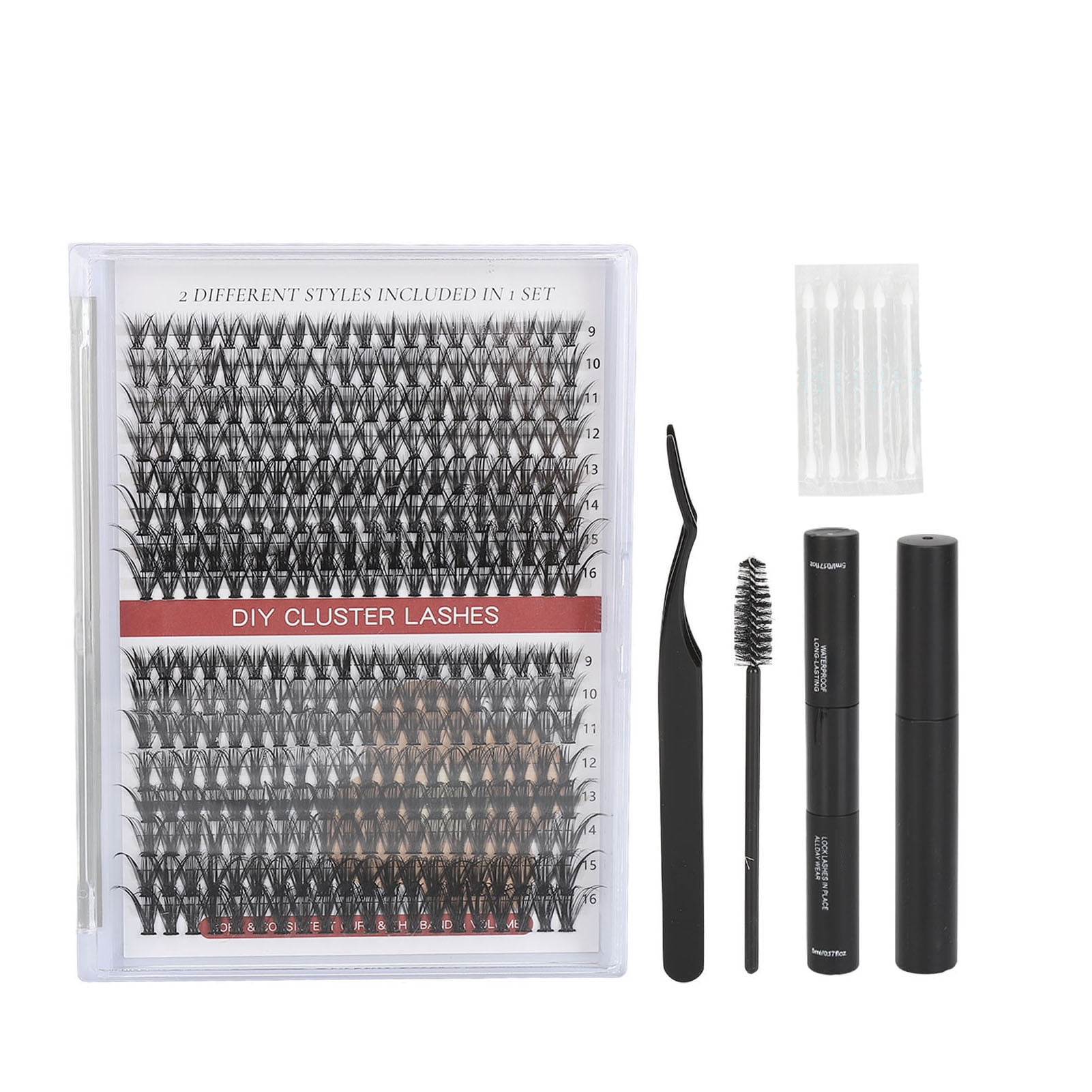 Lash Extension Kit Fluffy Reusable Portable Individual Eyelash Clusters ...