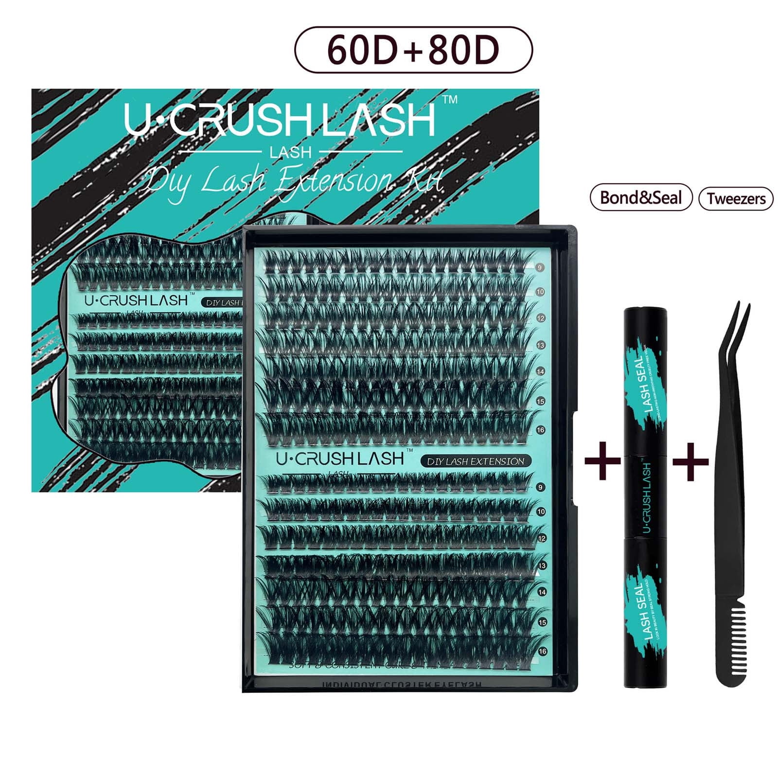 Lash Extension Kit Individual Lashes Clusters Kit Lash Bond And Seal ...