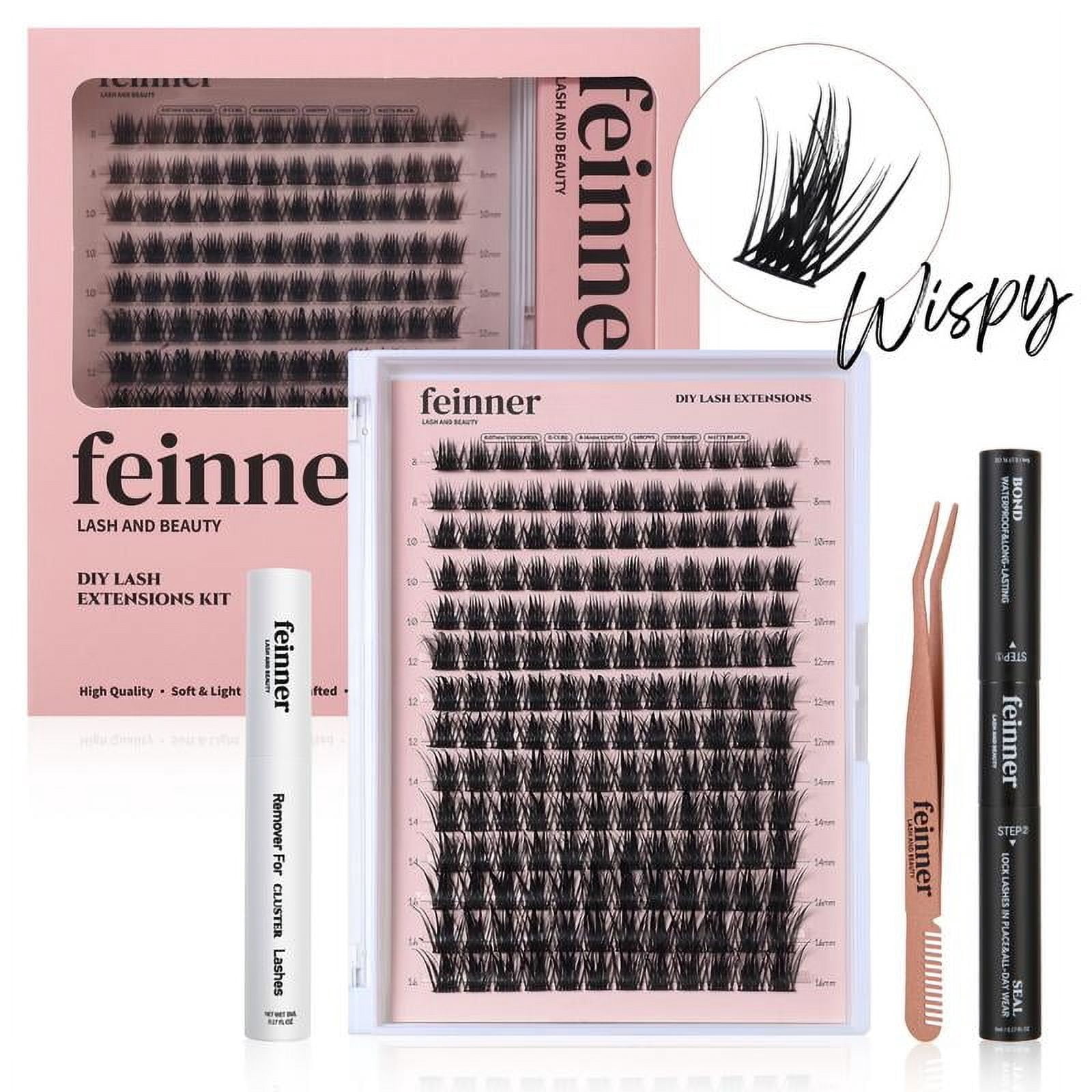 Lash Extension Kit with Lash Bond Seal Remover Soft Natural 0.07 D Curl ...