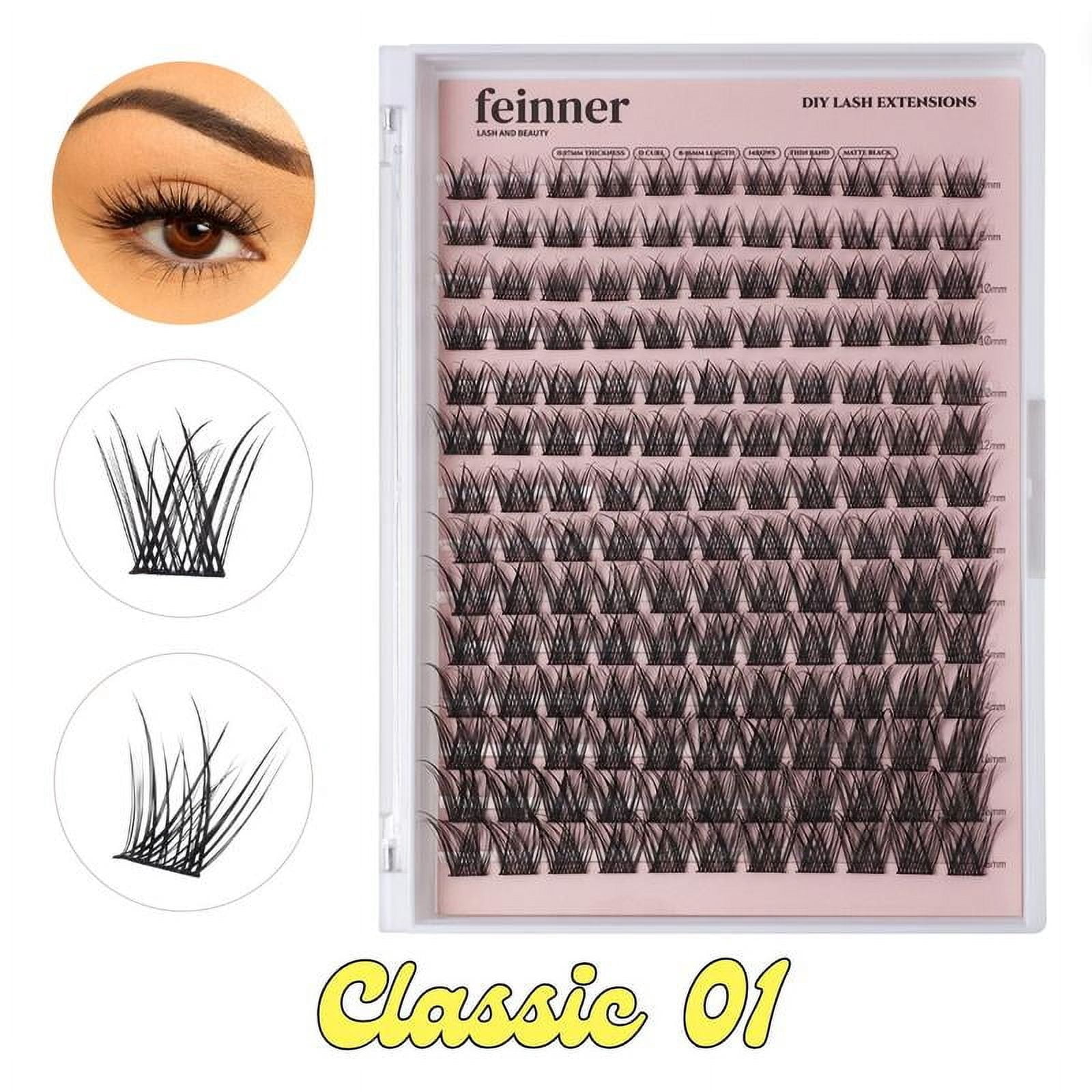 Lash Extension Kit with Lash Bond Seal Remover Soft Natural 0.07 D Curl ...