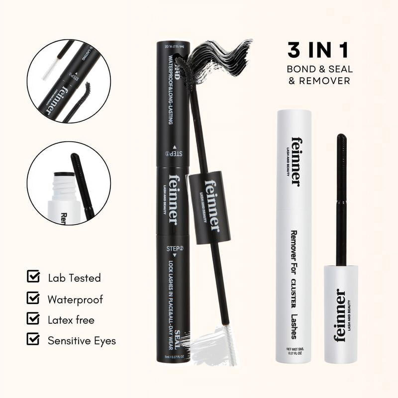 Lash Extension Kit with Lash Bond Seal Remover Soft Natural 0.07 D Curl ...