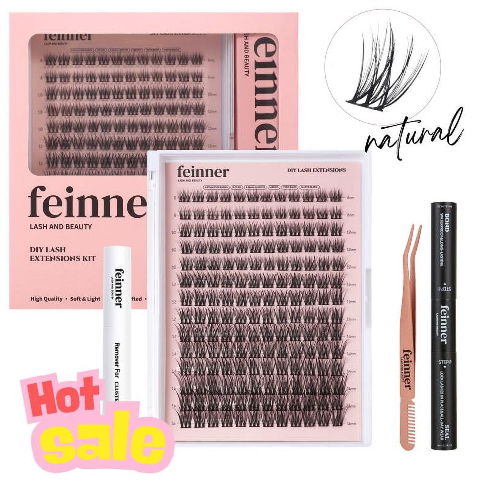 Lash Extension Kit with Lash Bond Seal Remover Soft Natural 0.07 D Curl ...