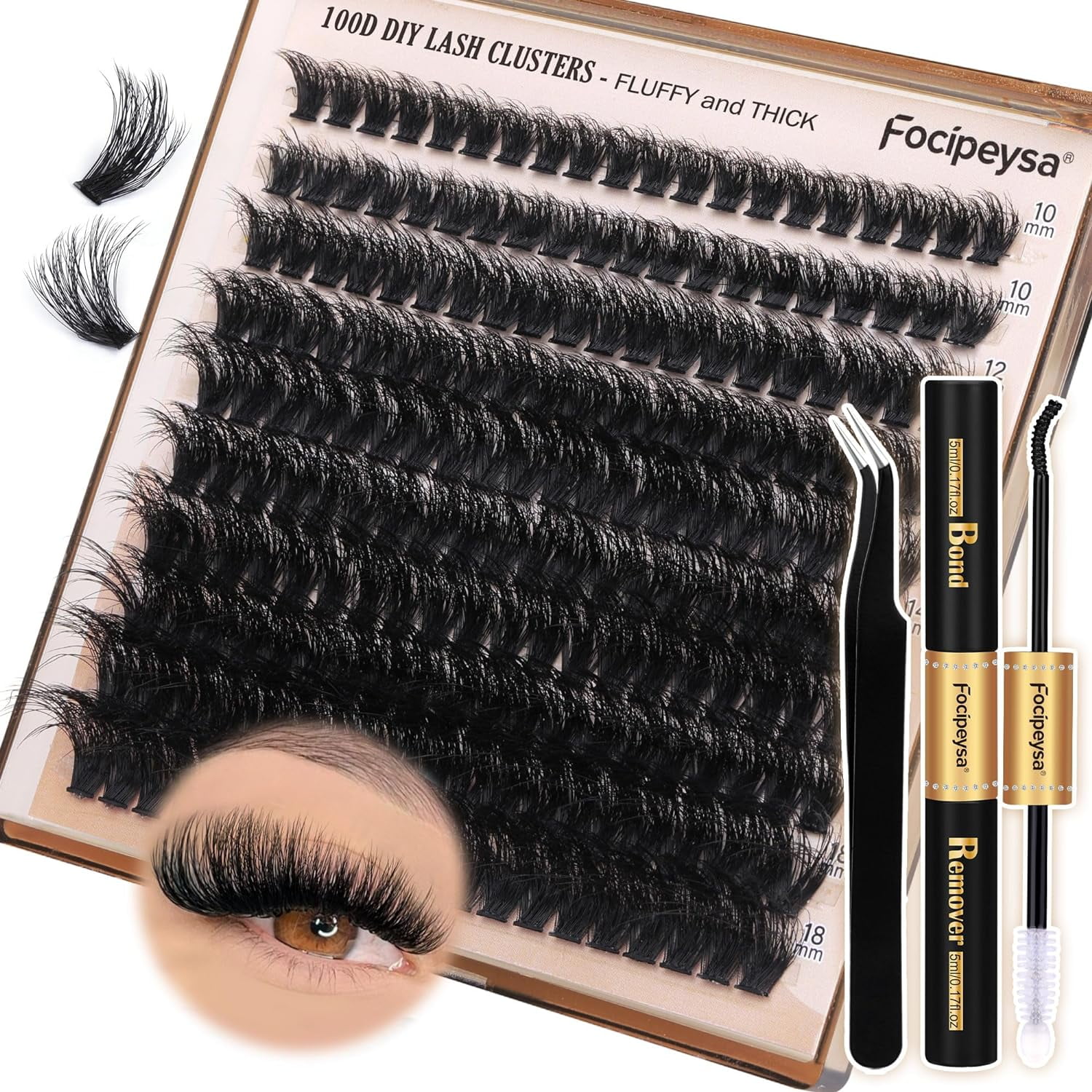 Lash Extension Kit Thick Eyelash Extension Kit 10-18mm Fluff Volume ...