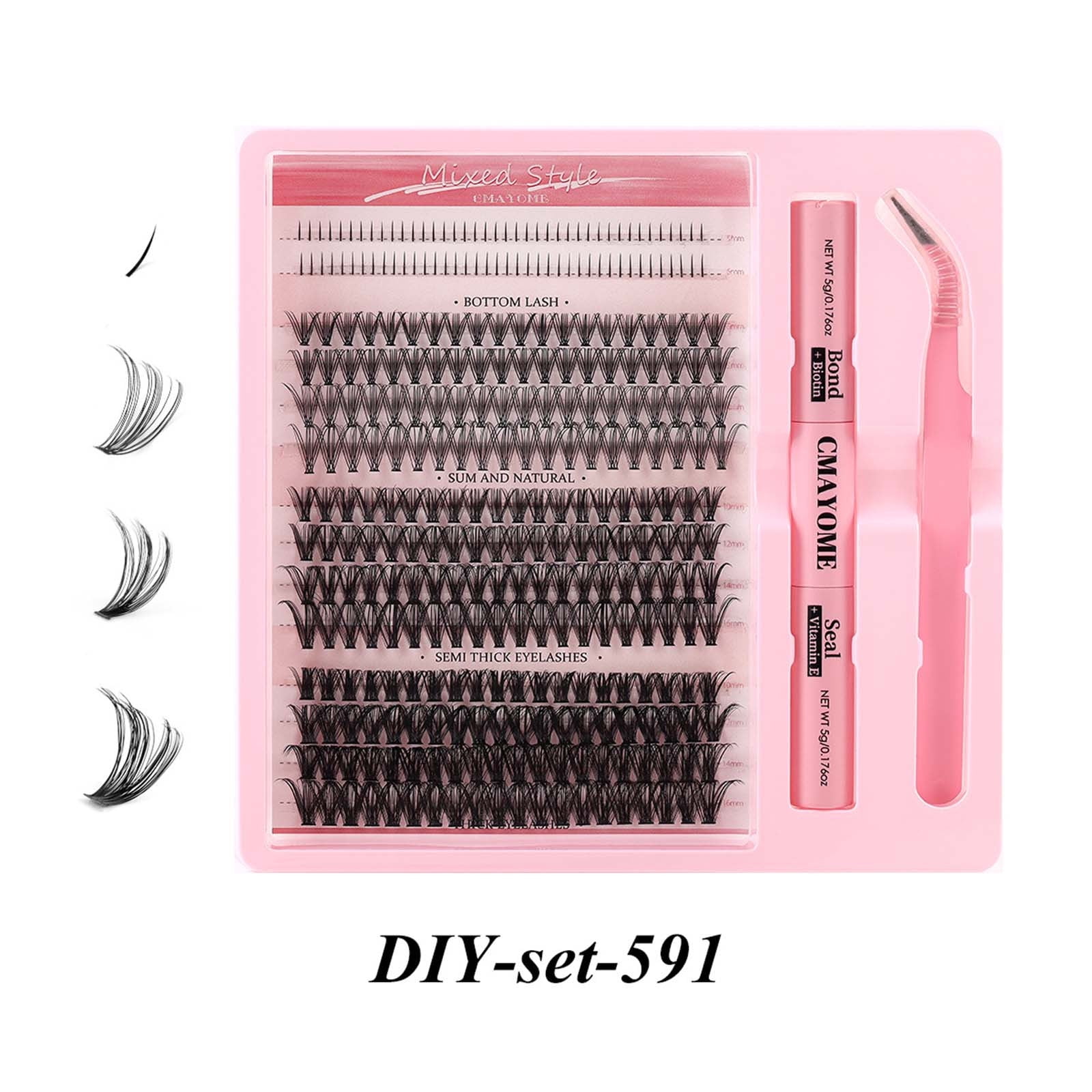 Lash Extension Kit Wispy Lash Clusters Kit Natural C Curl Fluffy ...