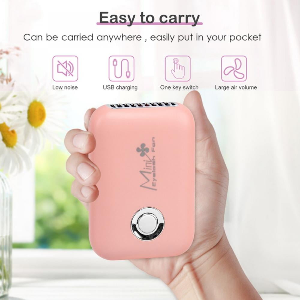 Lash Fan, Upgrade USB Mini Portable Fan Handheld Eyelash Dryer Fan ...