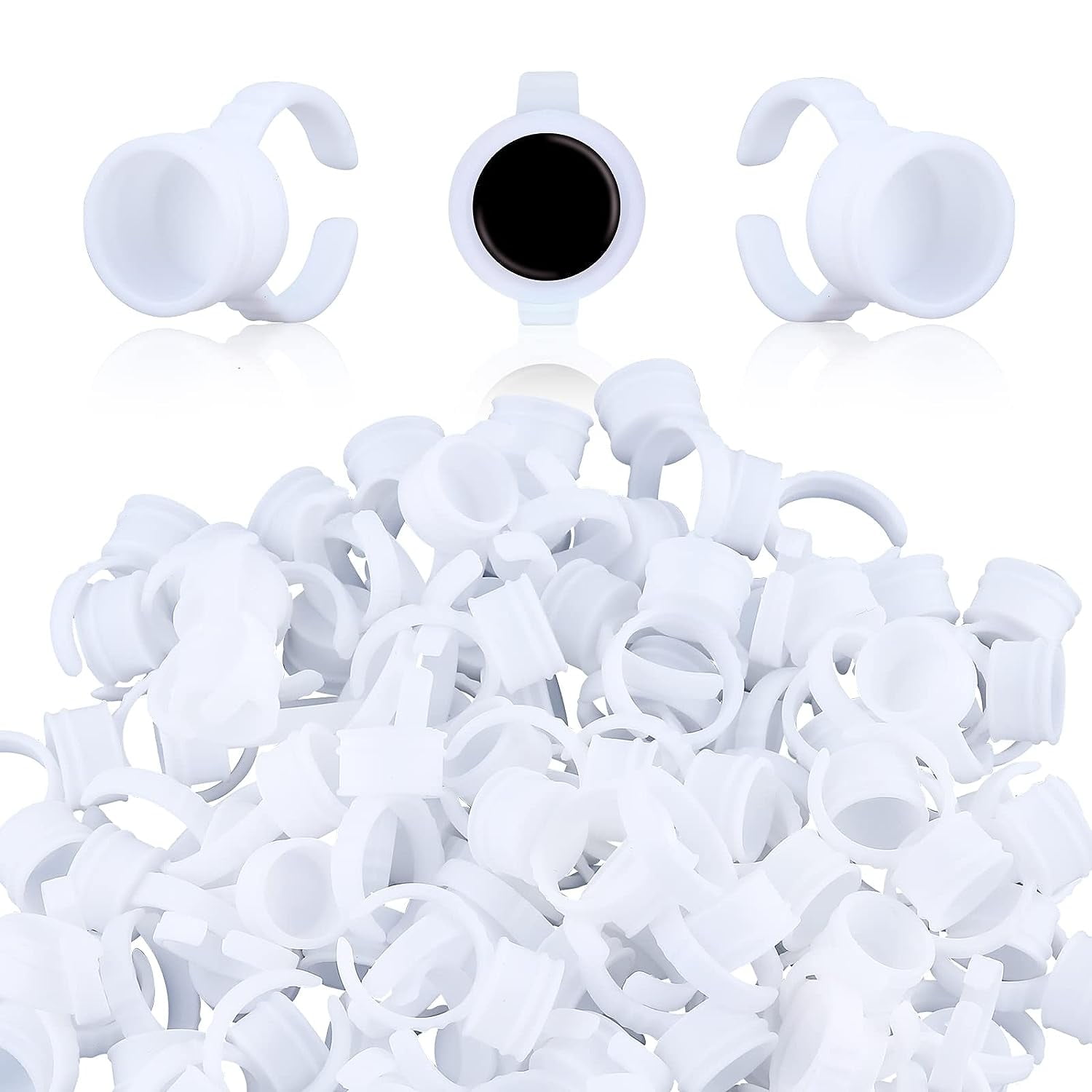 Lash Glue Holder, 100 PCS Lash Glue Rings, Lash Extension Volume Lashes ... Lash Glue Holder, 100 PCS Lash Glue Rings, Lash Extension Volume Lashes ...