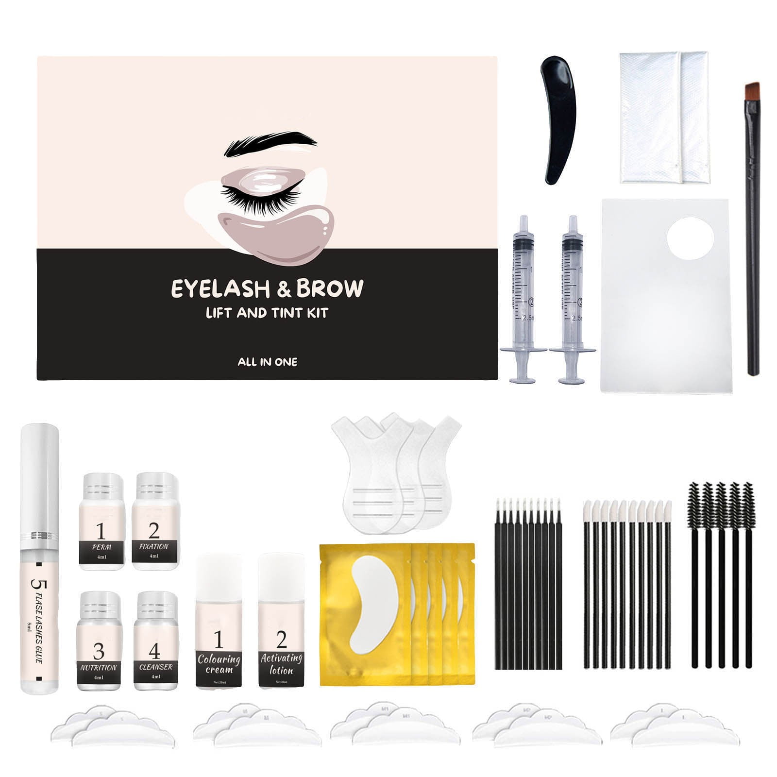 Lash Lift And Tint Kit Lash Lift Kit With Tint Black Curling And ...