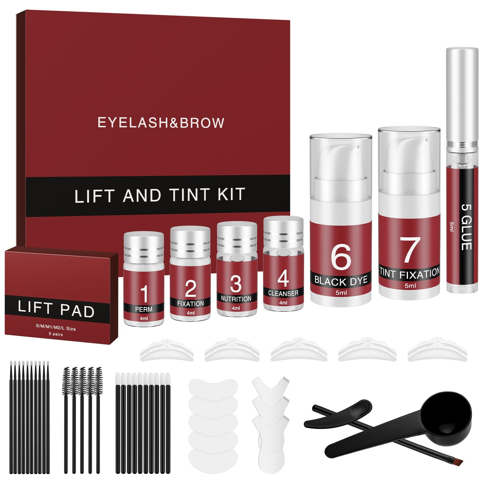 Lash Lift and Brow IFF17 Lamination Kit, Eyebrow & Eyelash Lift Kit ...