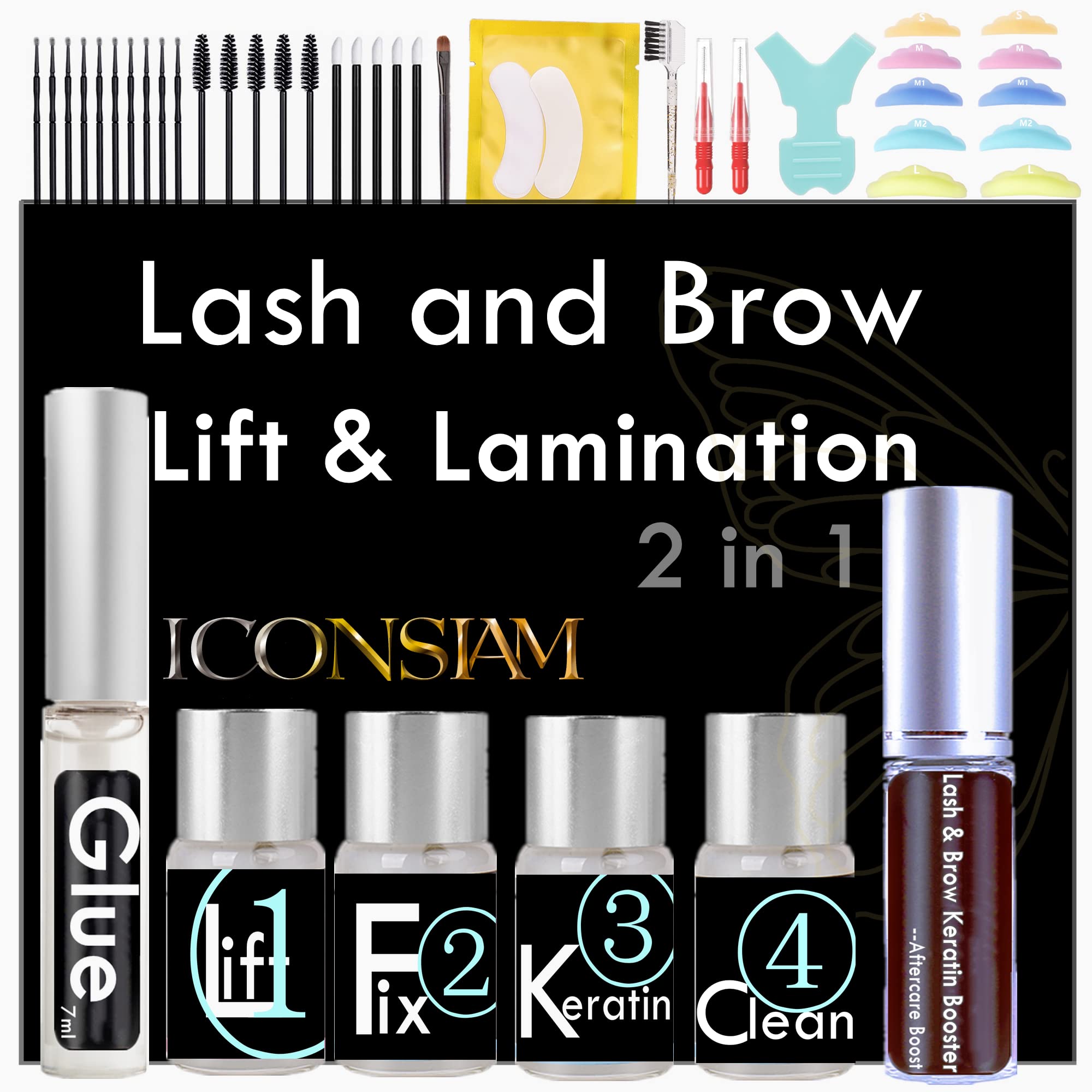 Lash Lift Brow Lamination MSF2 2 in 1, Rapid and Eyebrow Lifting Kit ...