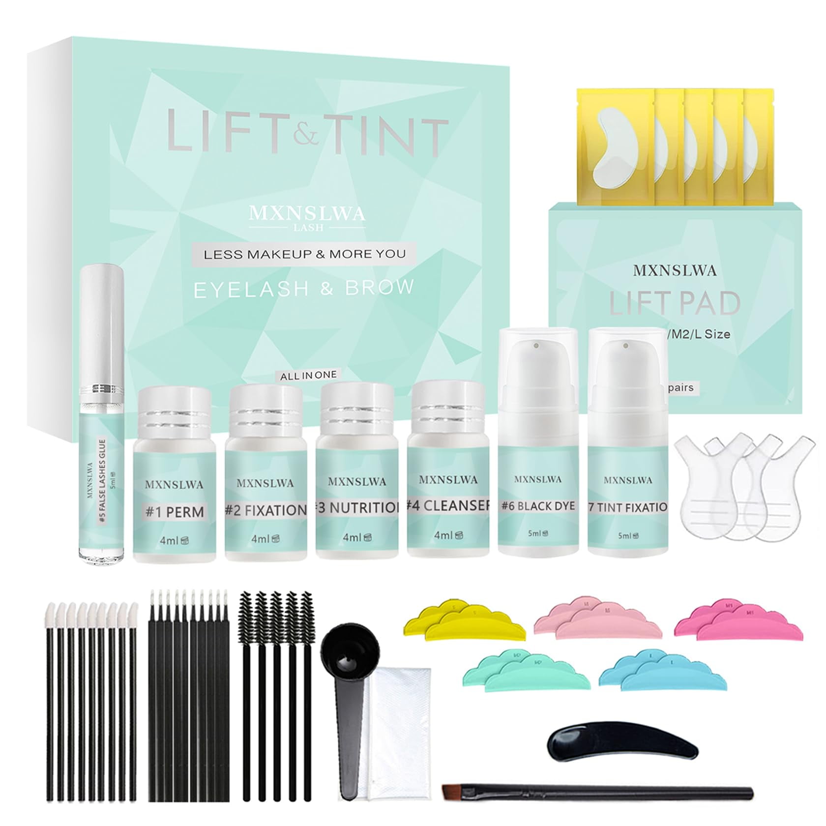 Lash Lift Kit - Brow Lamination Kit, Long-Lasting Salon-Quality Curled ...