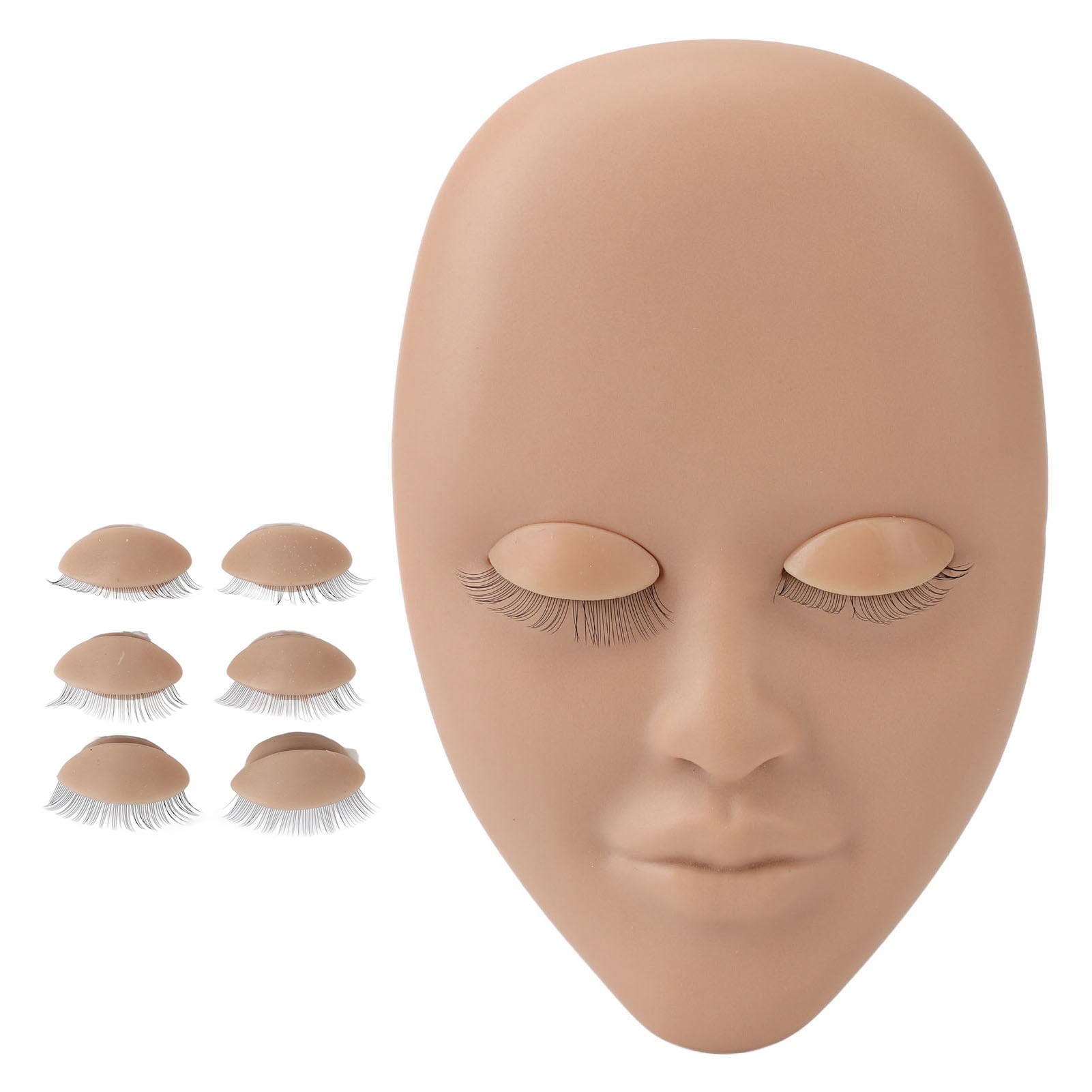 Lash Mannequin Head Eyelash Extension Practice Doll Head with 3 Pairs ...