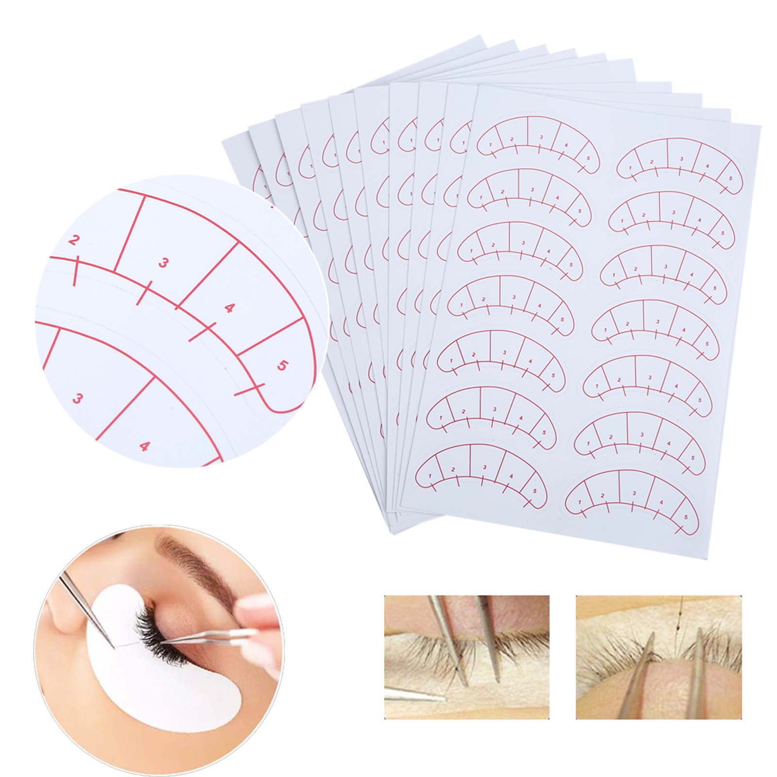 Lash Mapping Stickers, 140 Eye Lashes Extension Adhesive Sticker ...