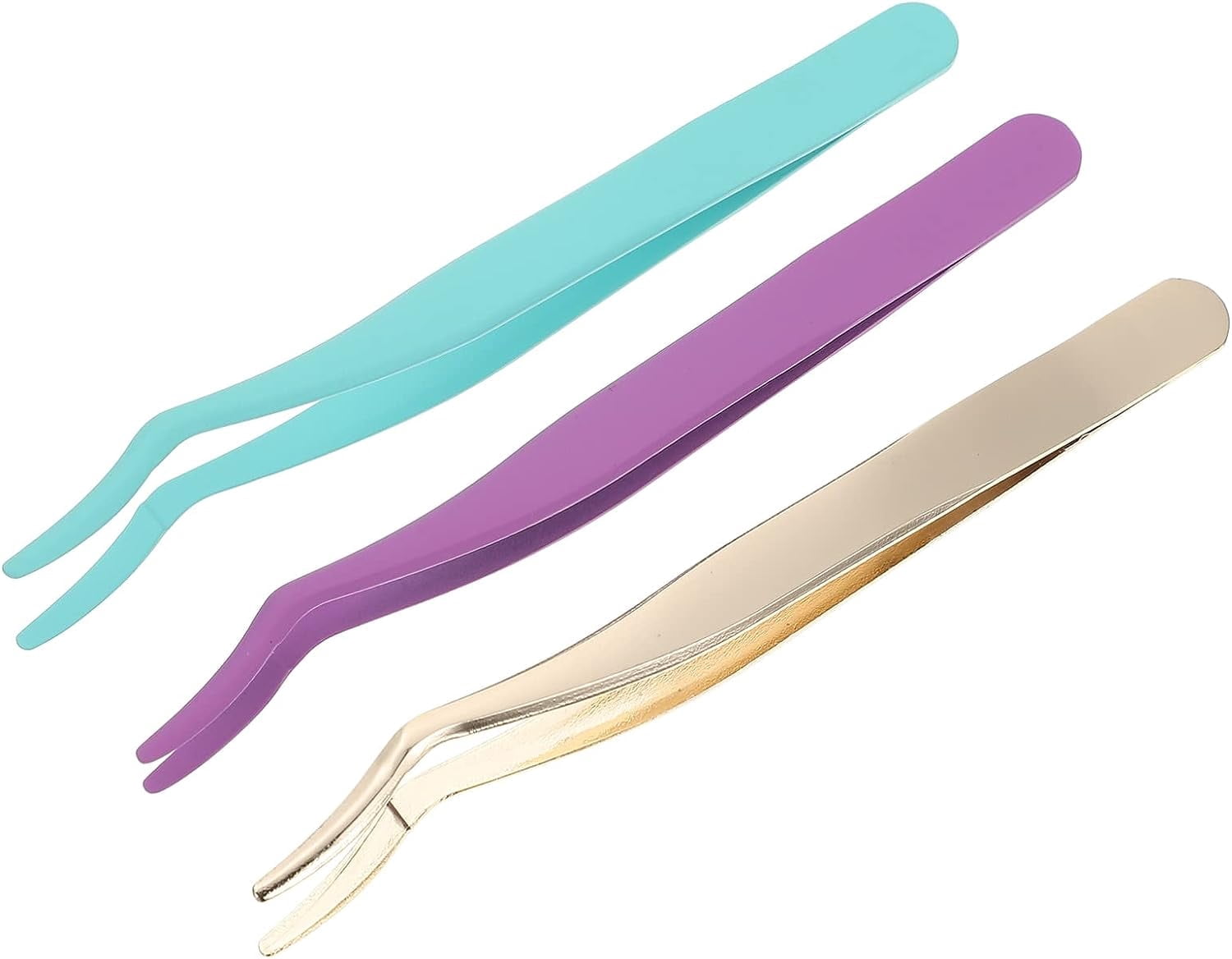 Lash Tweezers Eyelash Extension Precision Curved False Lashes Extension ...