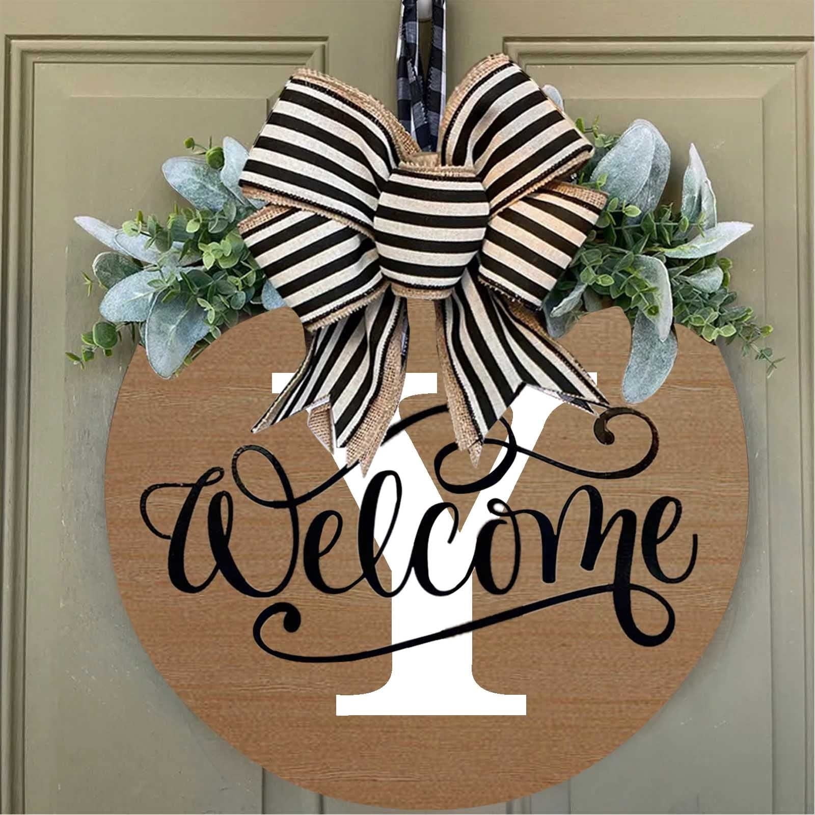 Lashall Fall Wreaths for Front Door New Surname Year Round Front Door ...