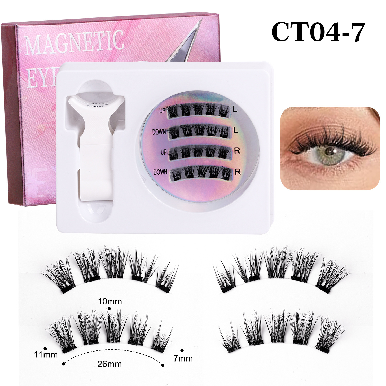 Lashara Magnetic Eyelashes Kit - No Glue False Lashes with Strong Hold ...
