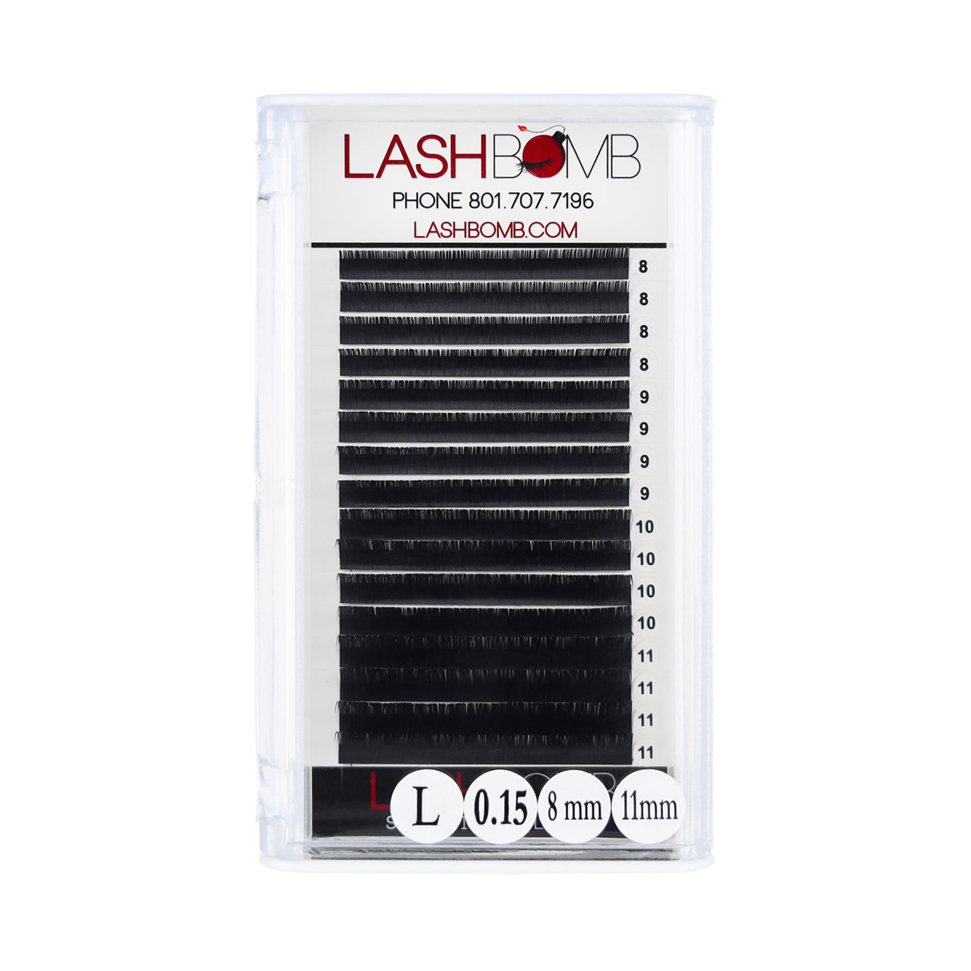 Lashbomb Classic Trays - L Curl - .18 / 8-11mm - Walmart.com