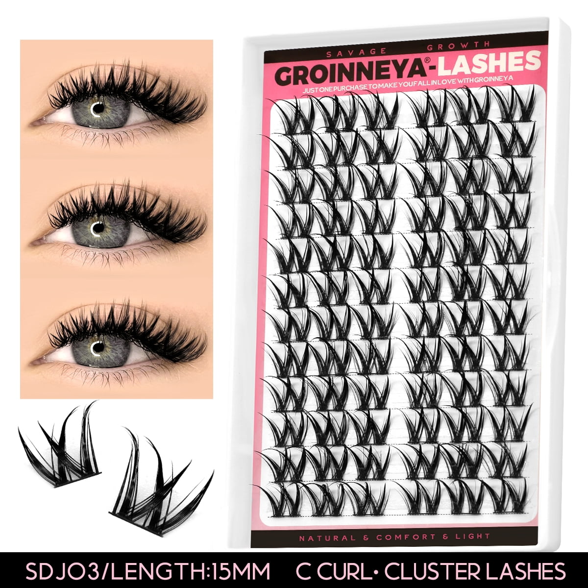 Lashes Clusters Set Extensions Kit Fake eyelashes Mix Lash Clusters ...