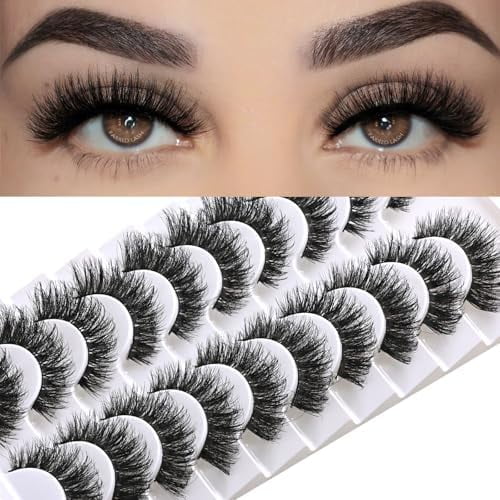 Lashes False Eyelashes Eye Lashes Wispy Eye Lash Fluffy Eyelash Look 10 ...