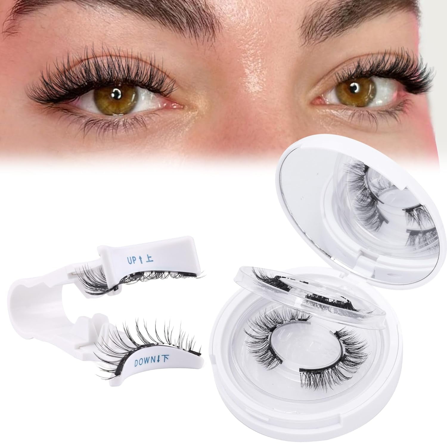 Lashes Kit Wispy Lashes Natural Look Reusable Eyelashes with Lash ...
