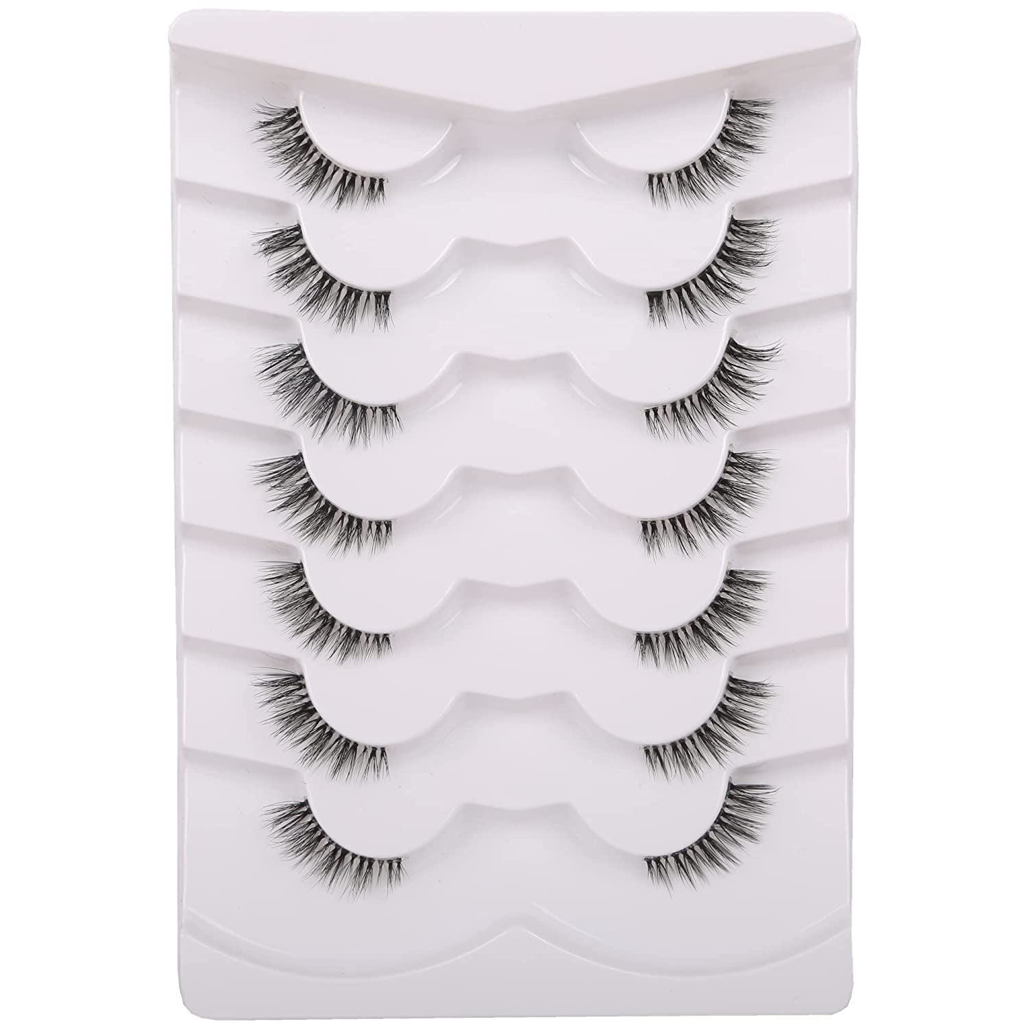 Lashes Natural Half Lashes Short False Eyelashes Wispy Faux Mink Lashes ...