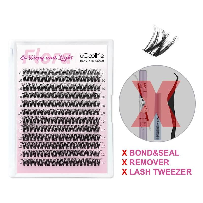 Lashes Short Fairy Venus With Invisible Band Lashes Wispy Lash Clusters ...