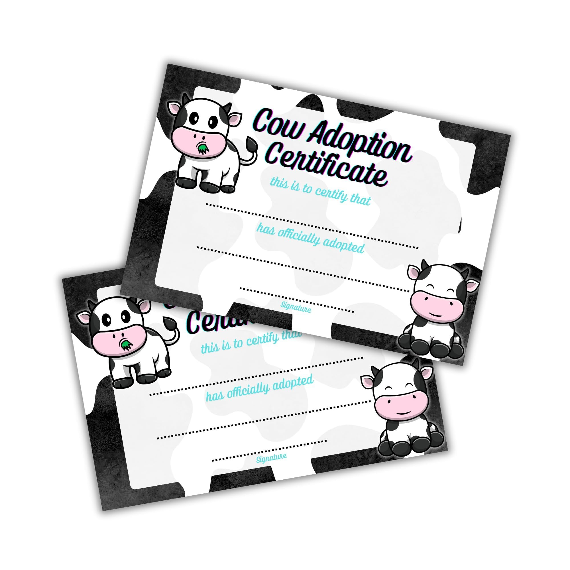 Lashicorn Cow Adoption Certificate Postcards 30pk 4x6 Hairy Highland ...