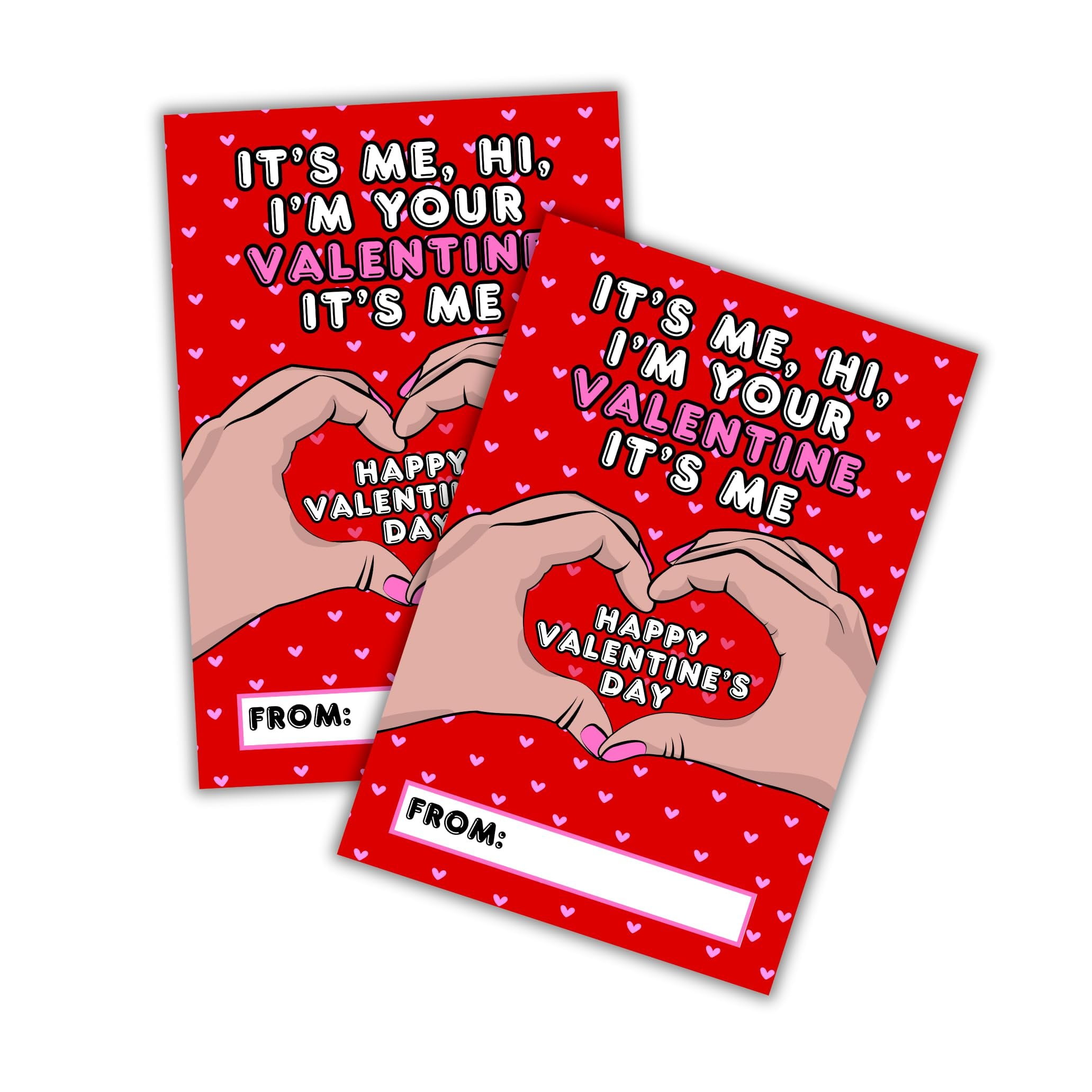 Lashicorn Girls Valentines Day Class Cards Hi Its Me Im Your Valentine ...
