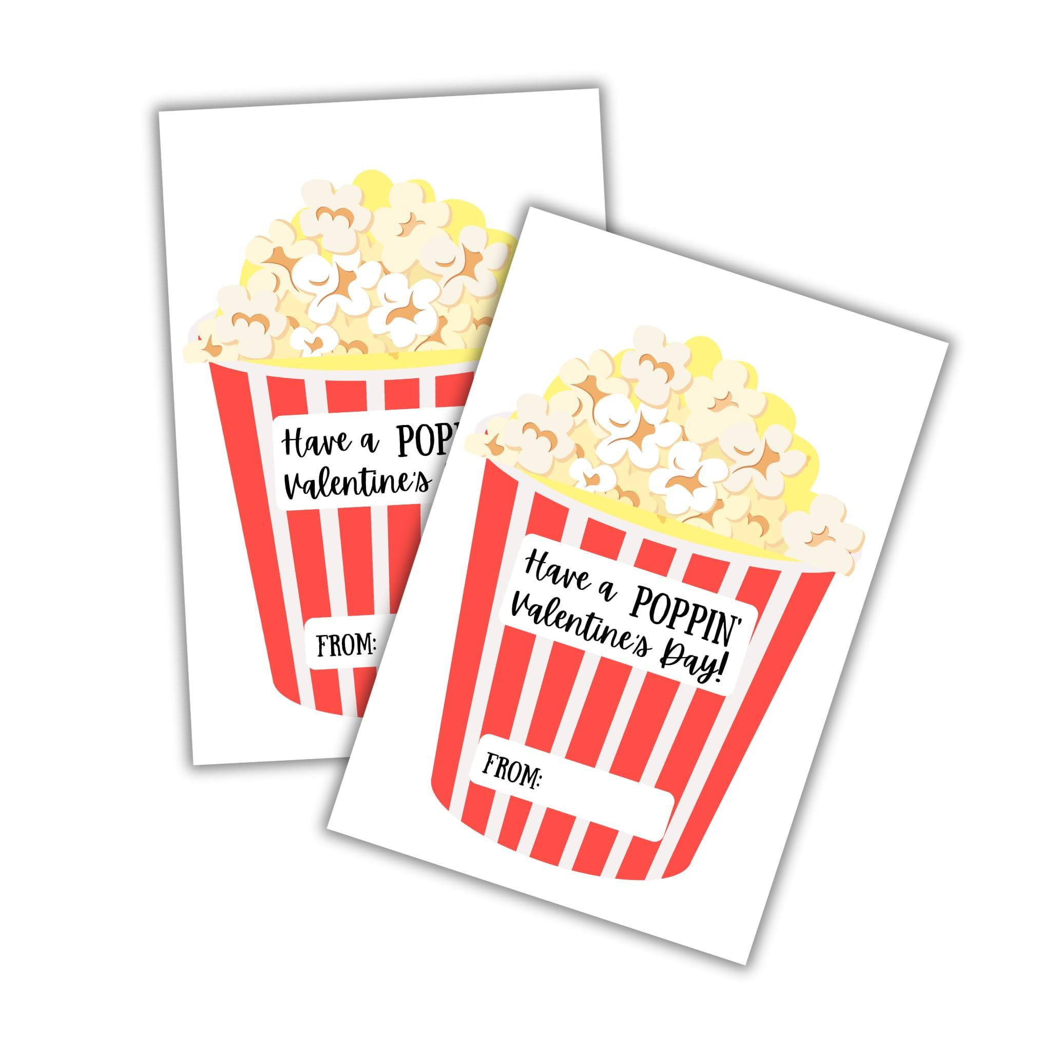 Lashicorn Popcorn Valentines Cards 30 Pack 4x6 Postcards Tie To ...