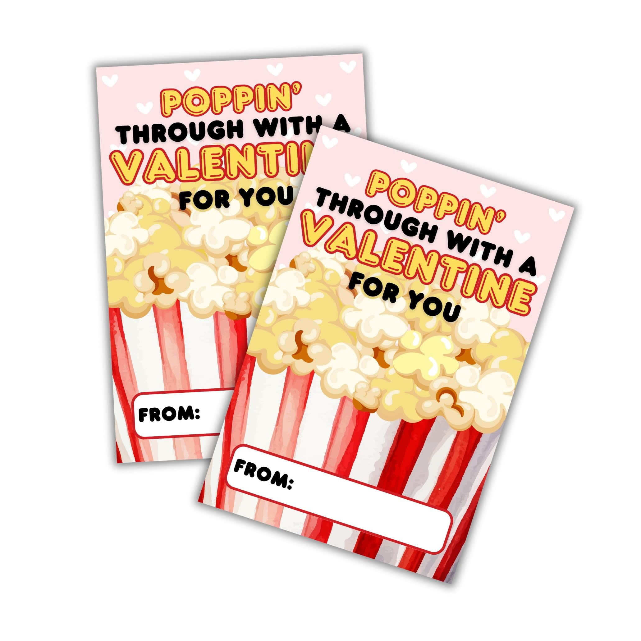 Lashicorn Popcorn Valentines Cards 30 Pack 4x6 Postcards Tie To ...