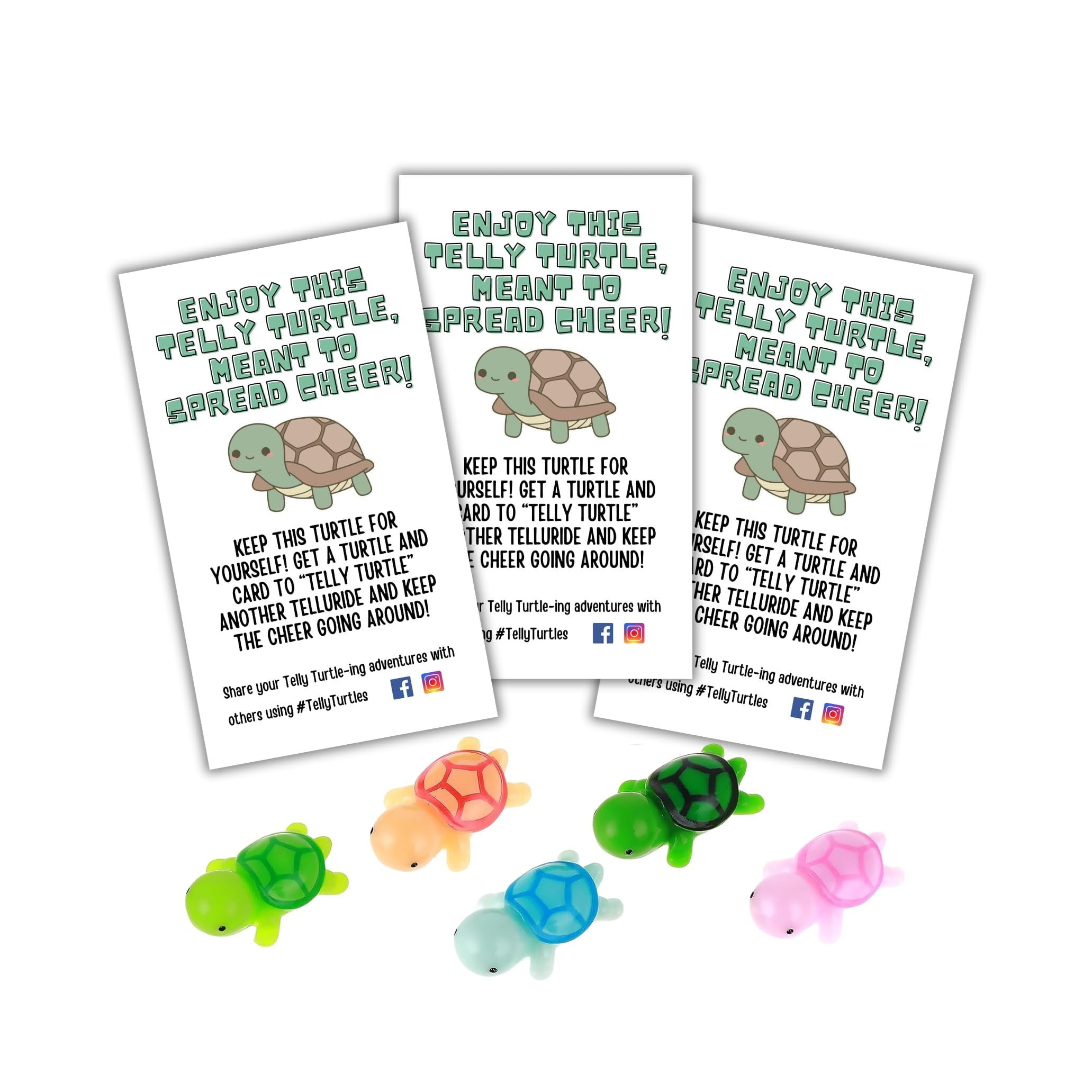 Lashicorn Telly Telly Telluride Turtles & Tags for Cars 60pk, 30 Resin ...