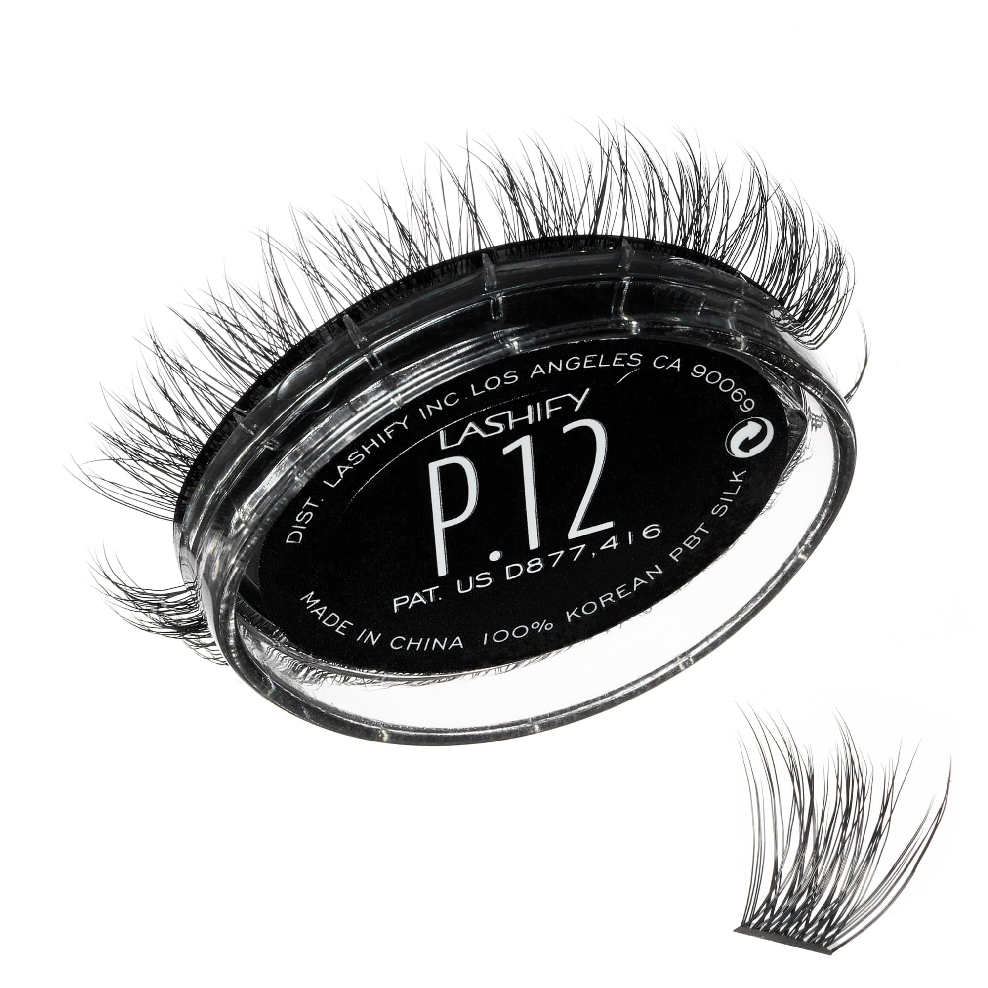 Lashify Plushy 12mm Gossamer SSF20 Lashes in Black, Easy DIY False Lashes for a Voluminous Yet ...