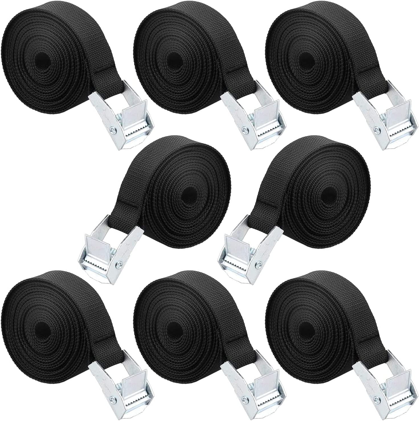 Lashing Strap, 8 Pieces Ratchet Tie-Down Straps Locking Straps Strap ...