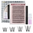 Lashview 144 Pcs Cluster Eyelash DIY Lash Extension Kit 713 Clear Brand ...