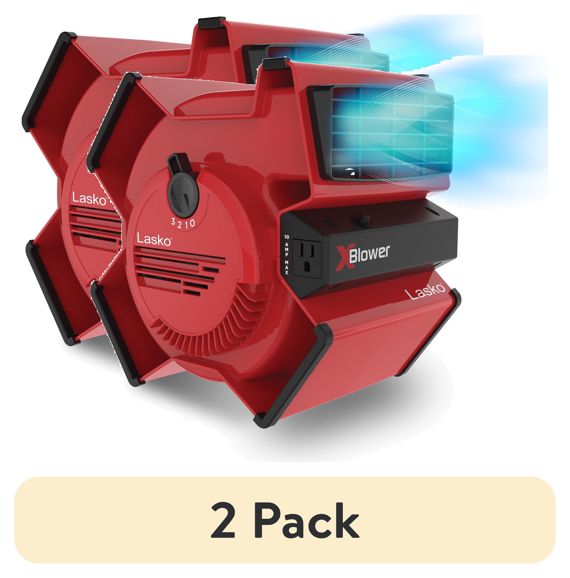 (2 pack) Lasko 11" X-Blower Multi-Position Utility Blower Fan with USB ...