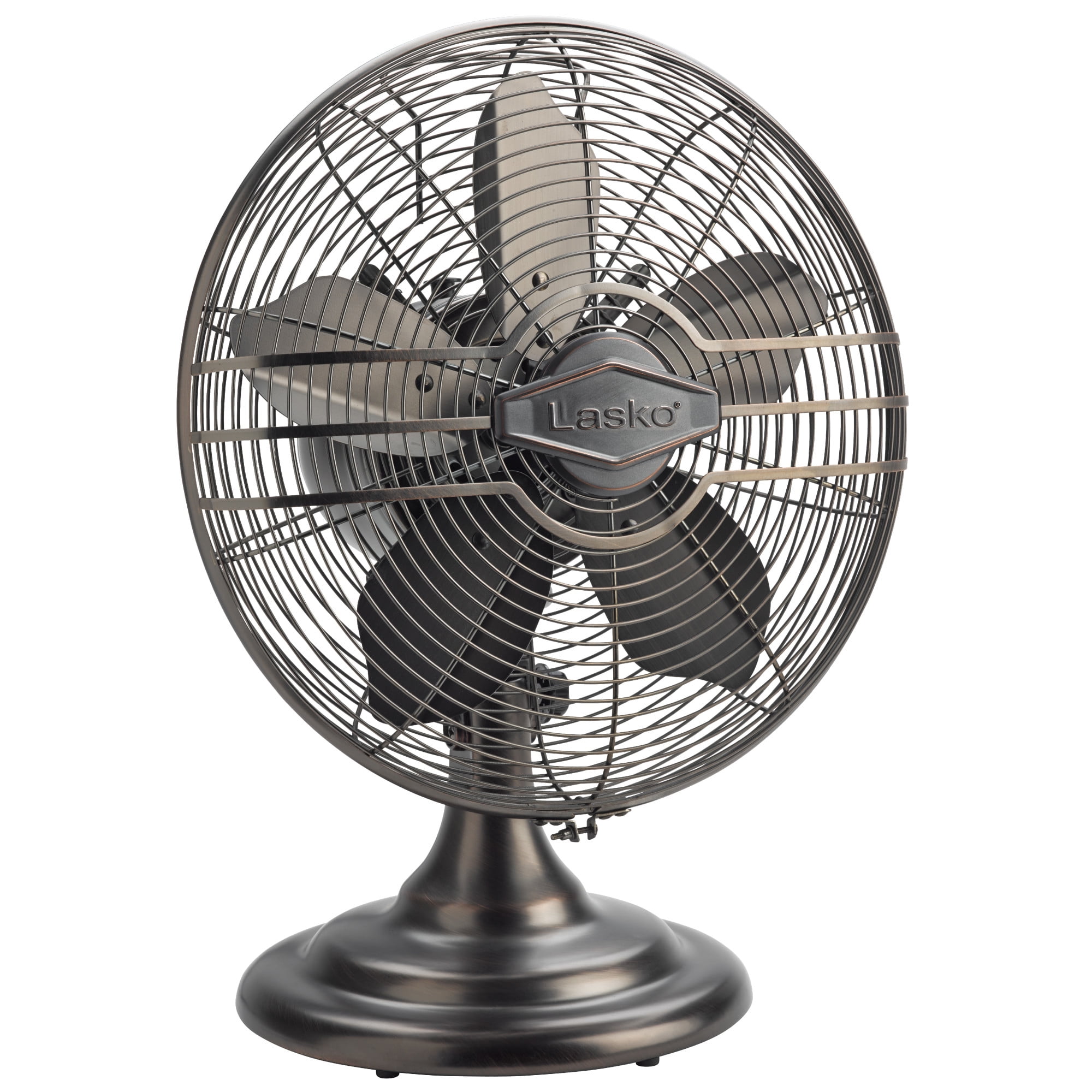 Lasko 12" 3-Speed Classic Metal Table Fan with Tilt-Back, 17" H, Bronze ...